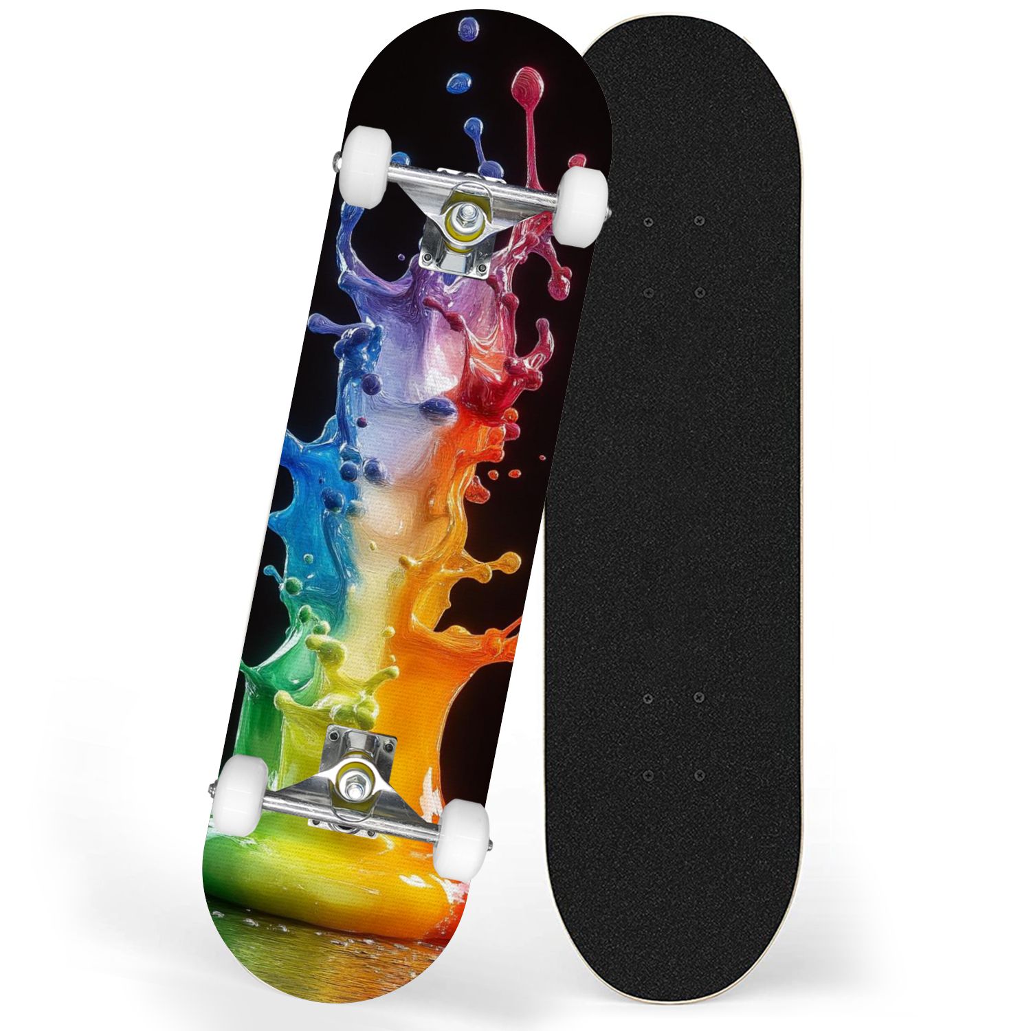 Complete Skateboards for Beginners,7 Layer Canadian Maple Double Kick ...