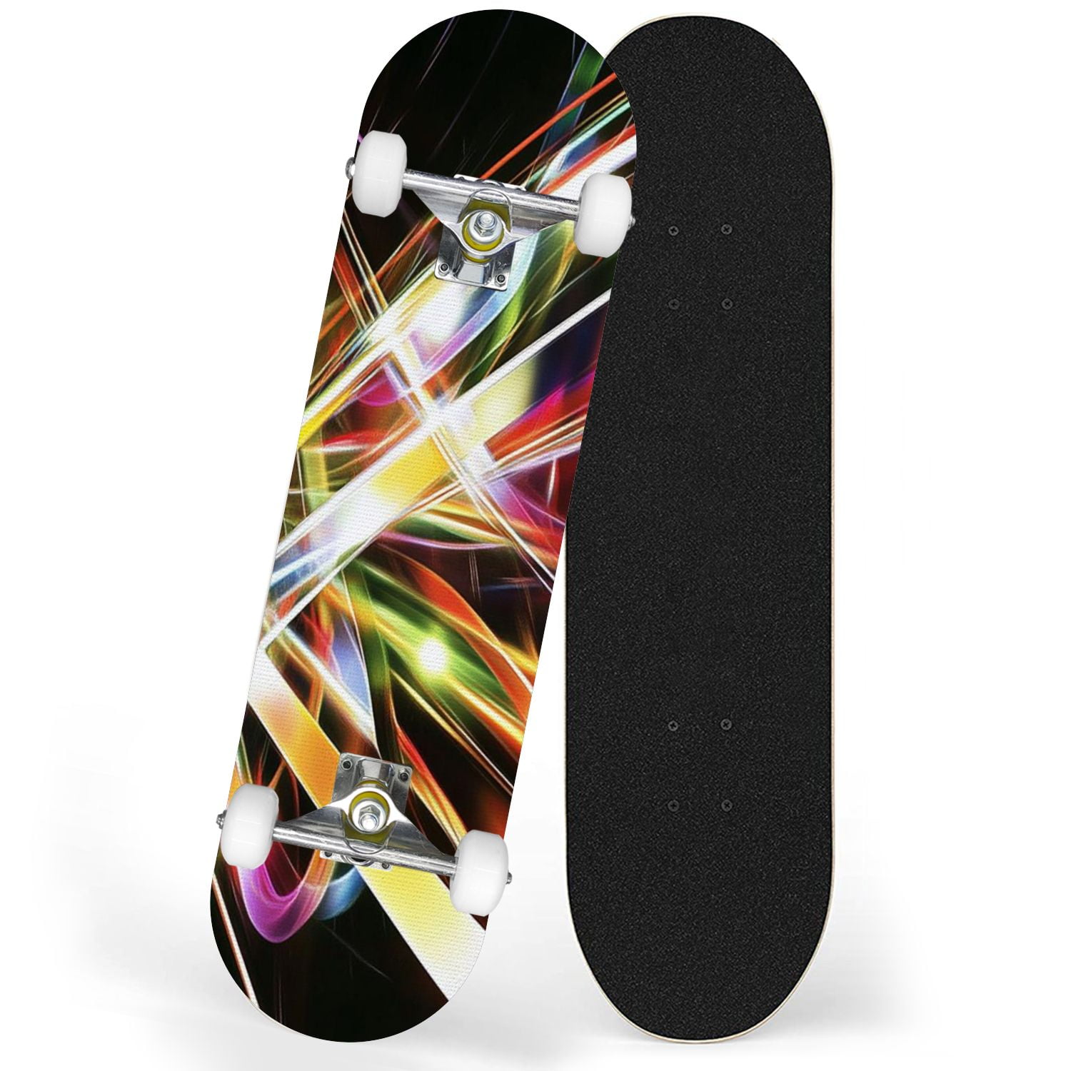 Complete Skateboards for Beginners,7 Layer Canadian Maple Double Kick ...