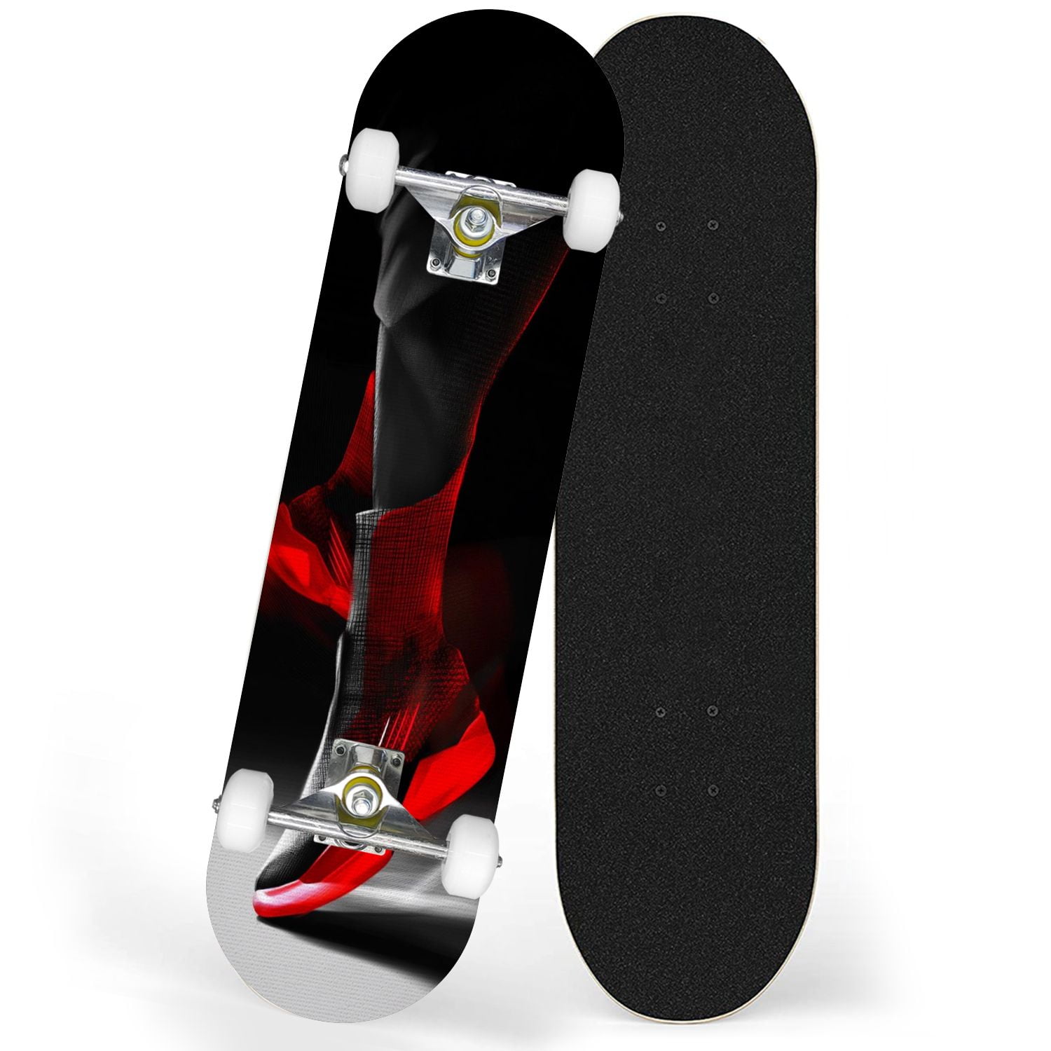 Complete Skateboards for Beginners,7 Layer Canadian Maple Double Kick ...