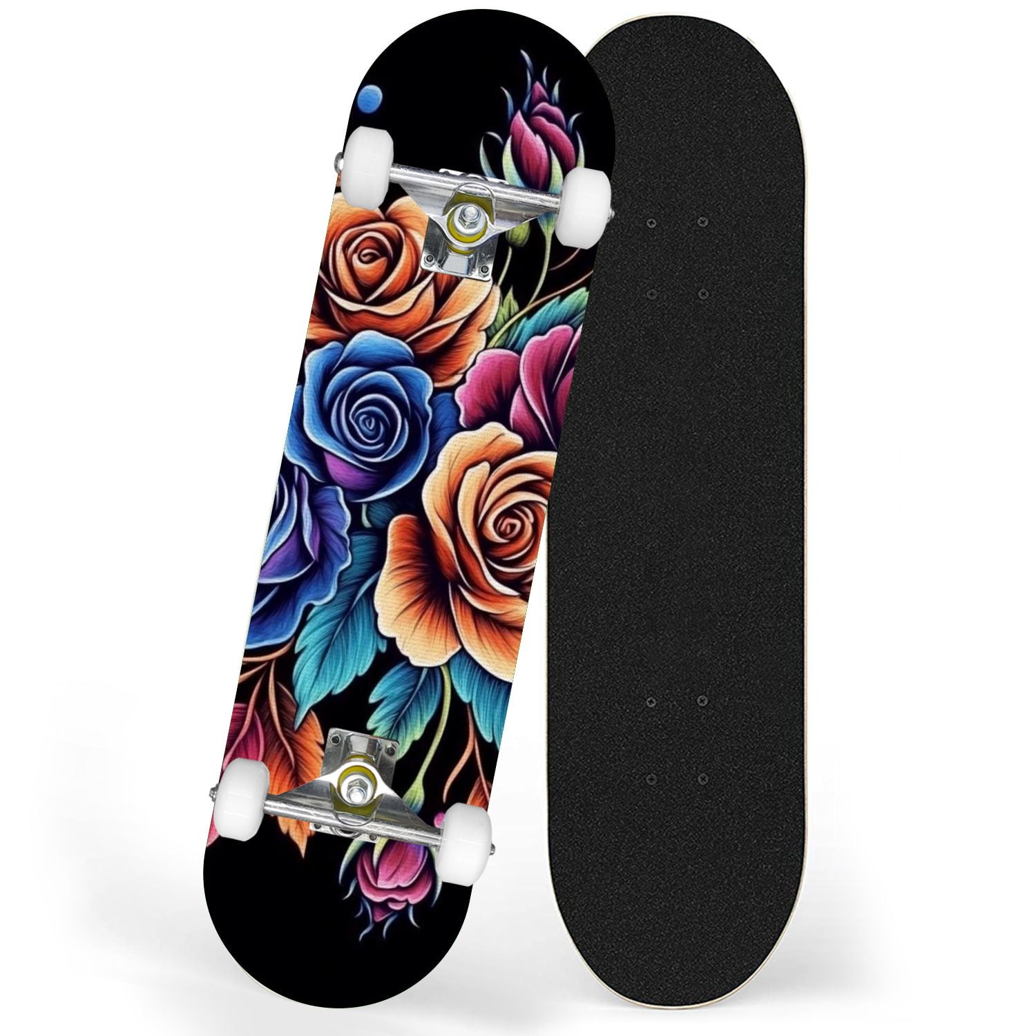 Complete Skateboards for Beginners,7 Layer Canadian Maple Double Kick ...