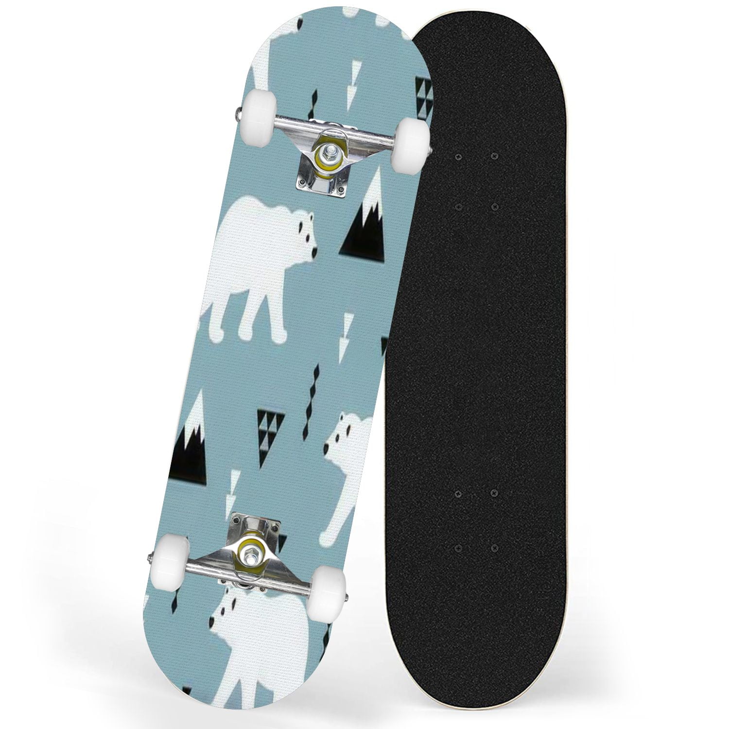 Complete Skateboards for Beginners,7 Layer Canadian Maple Double Kick ...