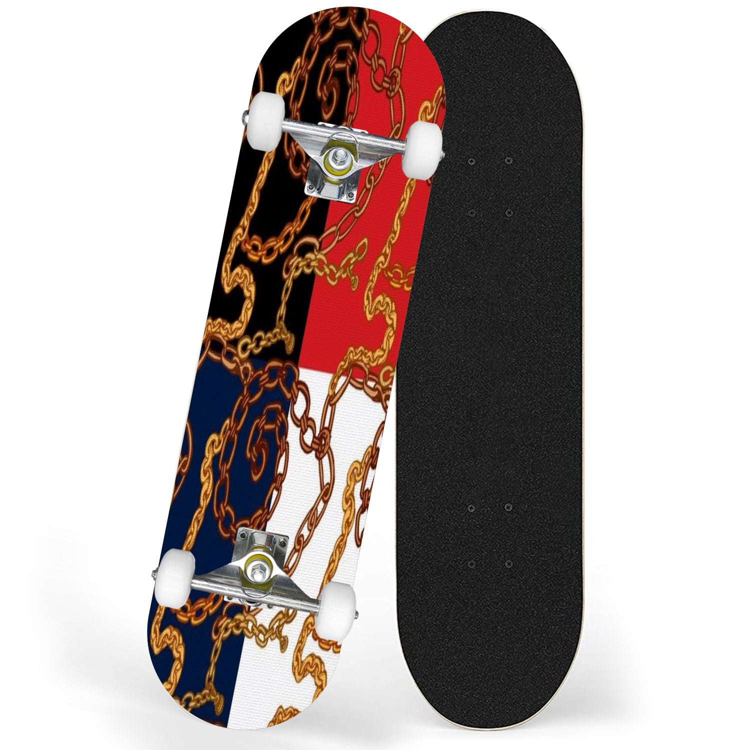 Complete Skateboards for Beginners,7 Layer Canadian Maple Double Kick ...