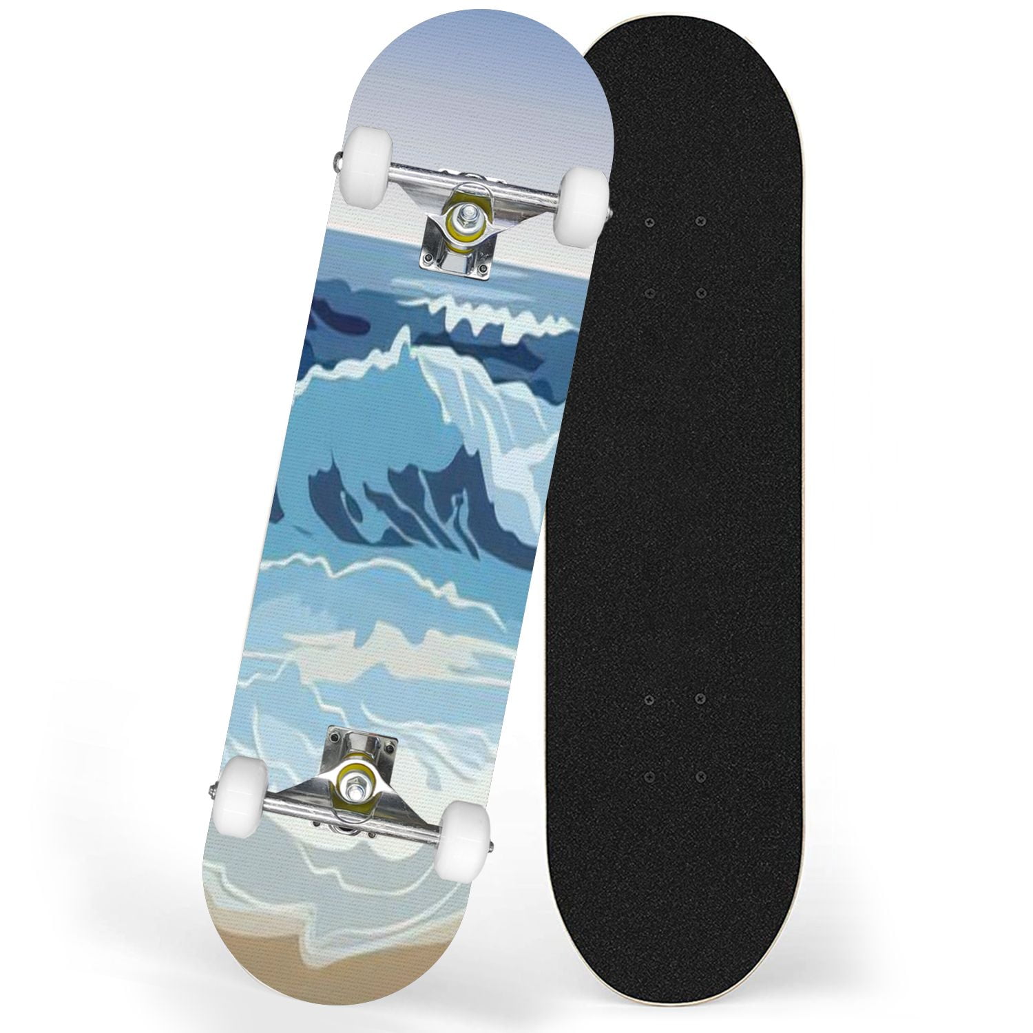 Complete Skateboards for Beginners,7 Layer Canadian Maple Double Kick ...