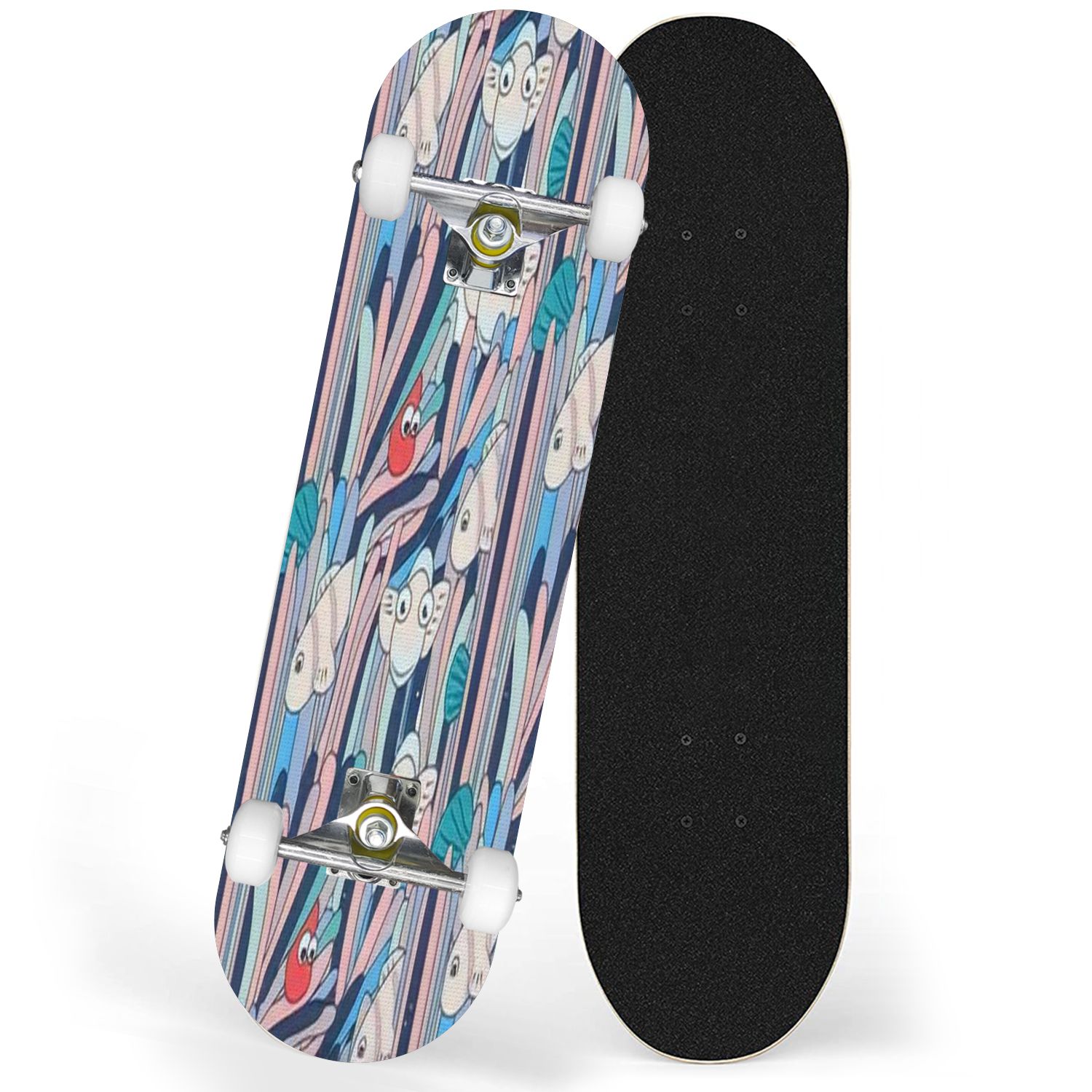 Complete Skateboards for Beginners,7 Layer Canadian Maple Double Kick ...