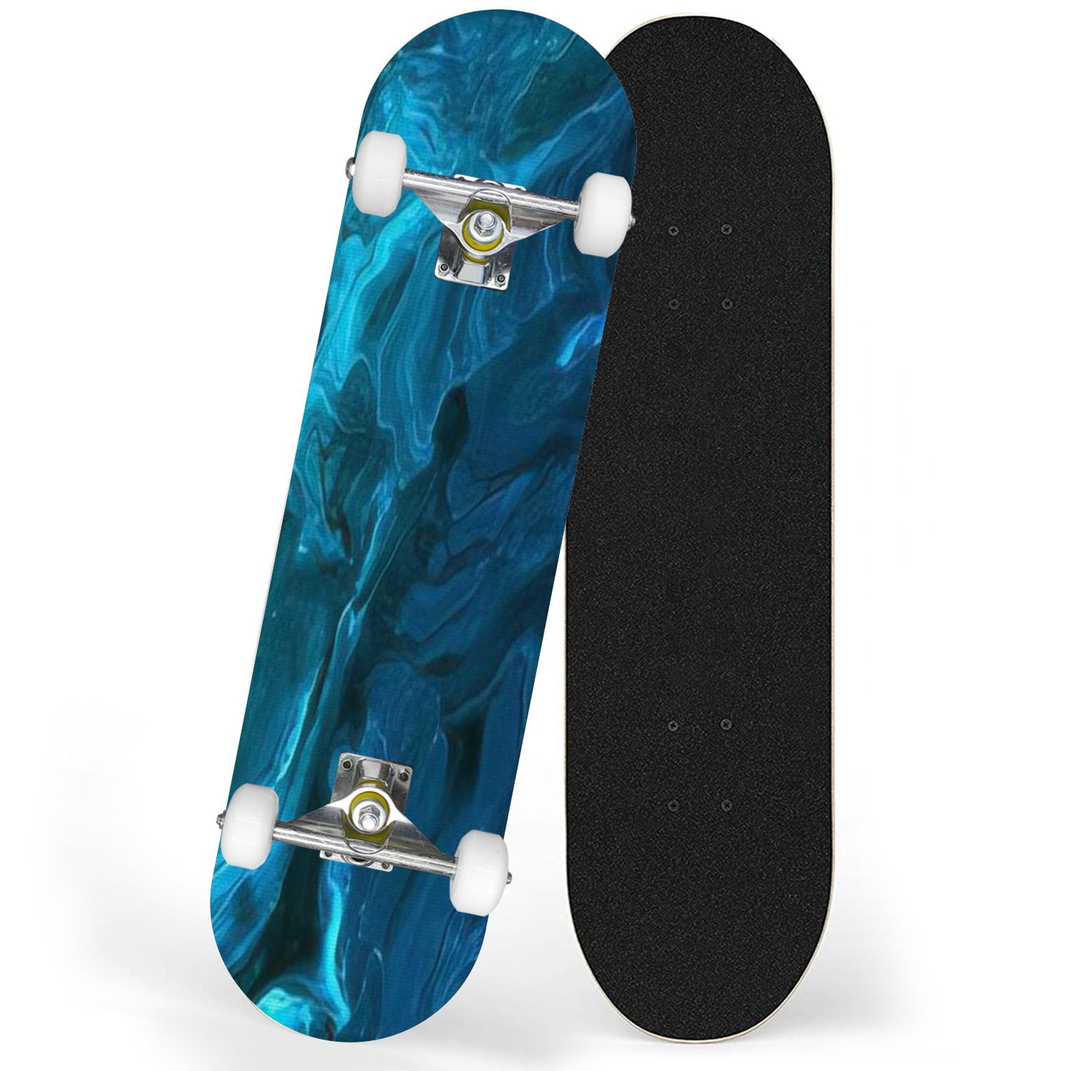 Complete Skateboards for Beginners,7 Layer Canadian Maple Double Kick ...