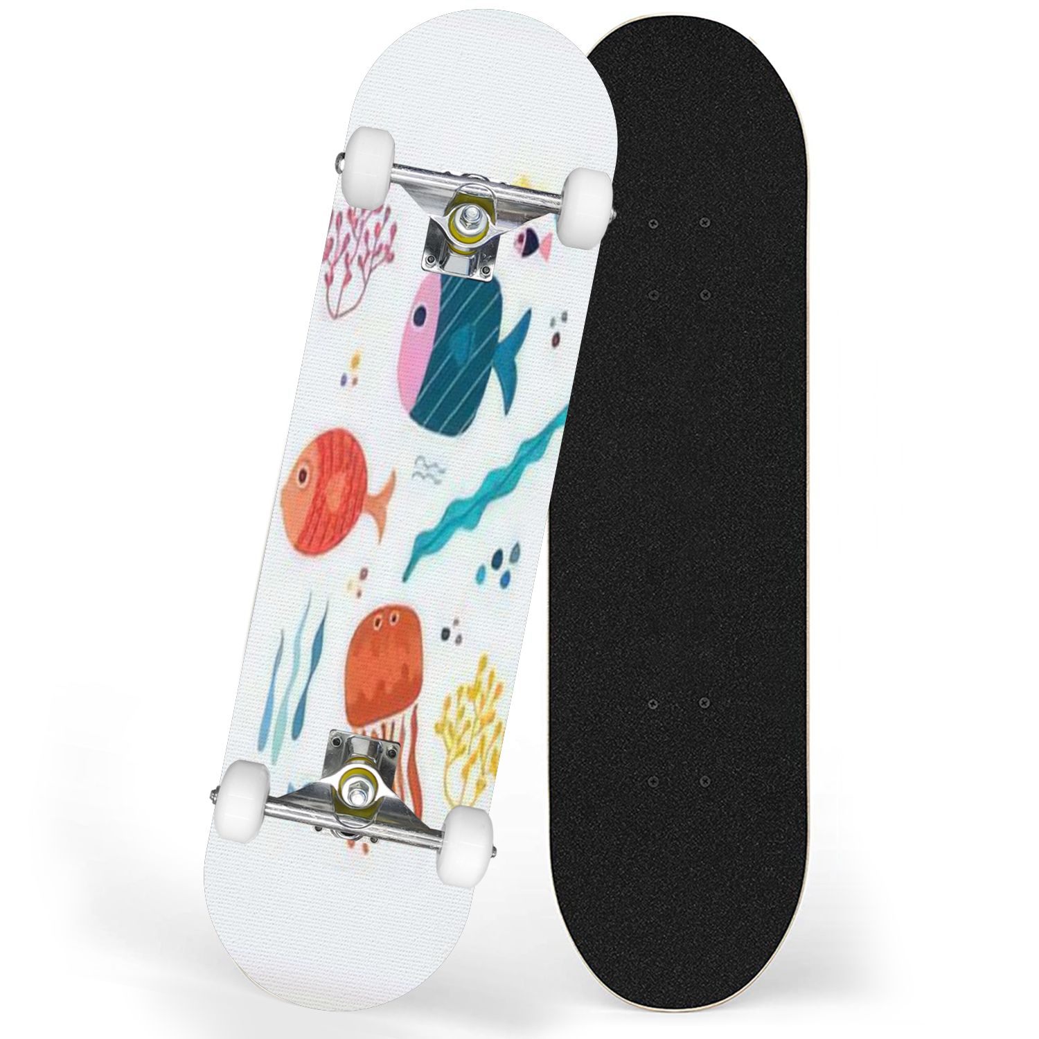 Complete Skateboards for Beginners,7 Layer Canadian Maple Double Kick ...