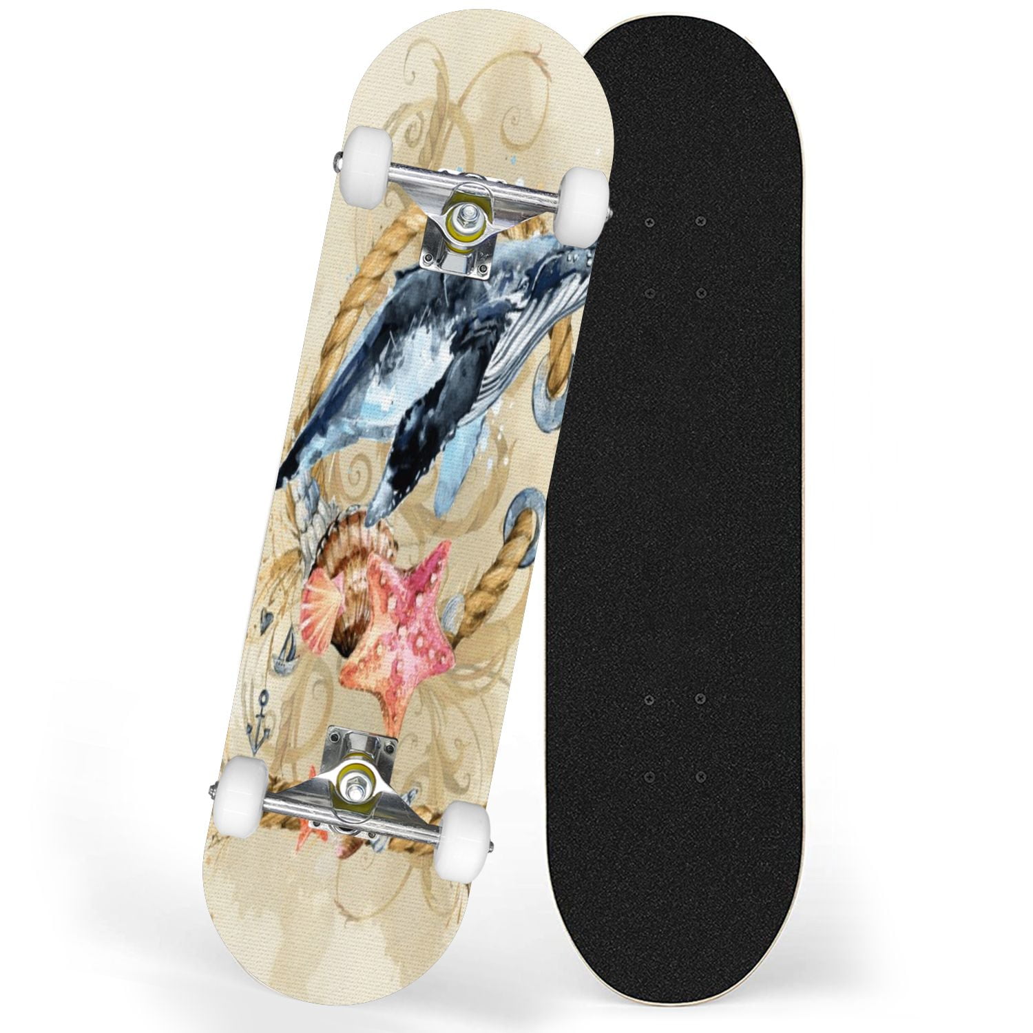 Complete Skateboards for Beginners,7 Layer Canadian Maple Double Kick ...