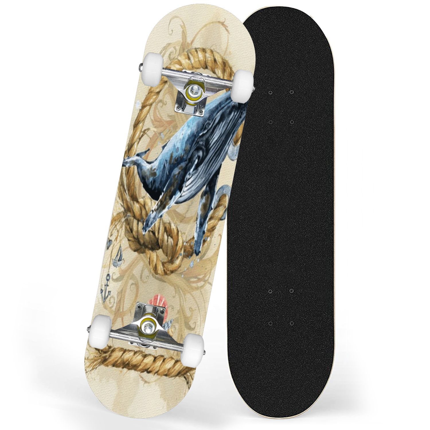 Complete Skateboards for Beginners,7 Layer Canadian Maple Double Kick ...
