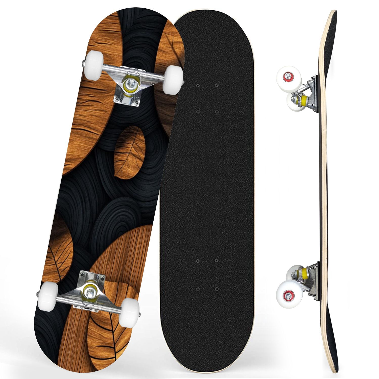 Complete Skateboards for Beginners,7 Layer Canadian Maple Double Kick ...