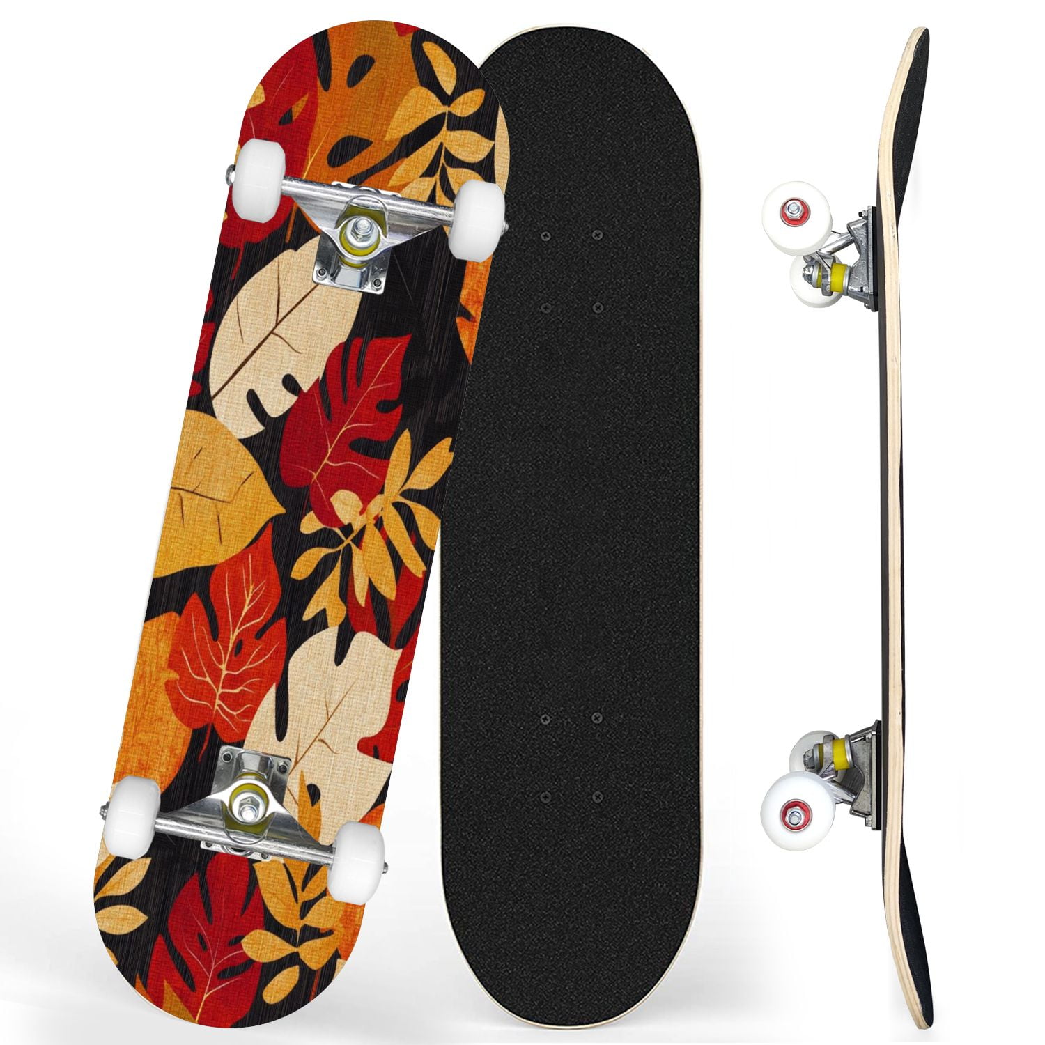 Complete Skateboards for Beginners,7 Layer Canadian Maple Double Kick ...