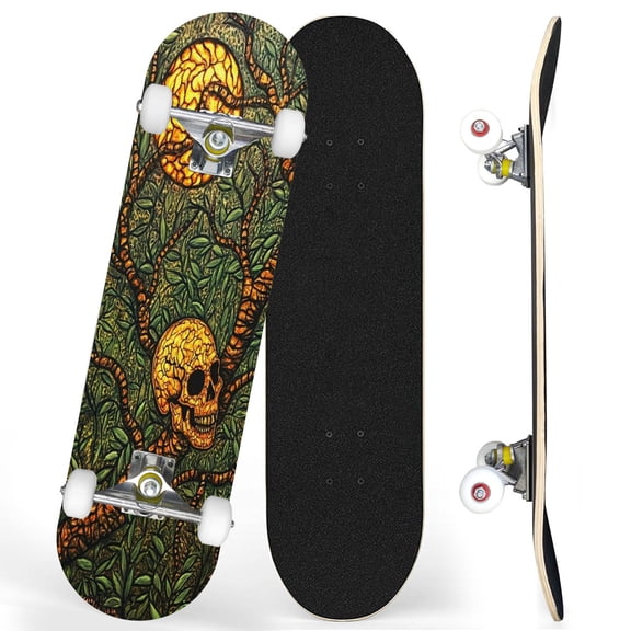 31'' Complete Skateboard 7 Layer Canadian Maple Double Kick Deck ...