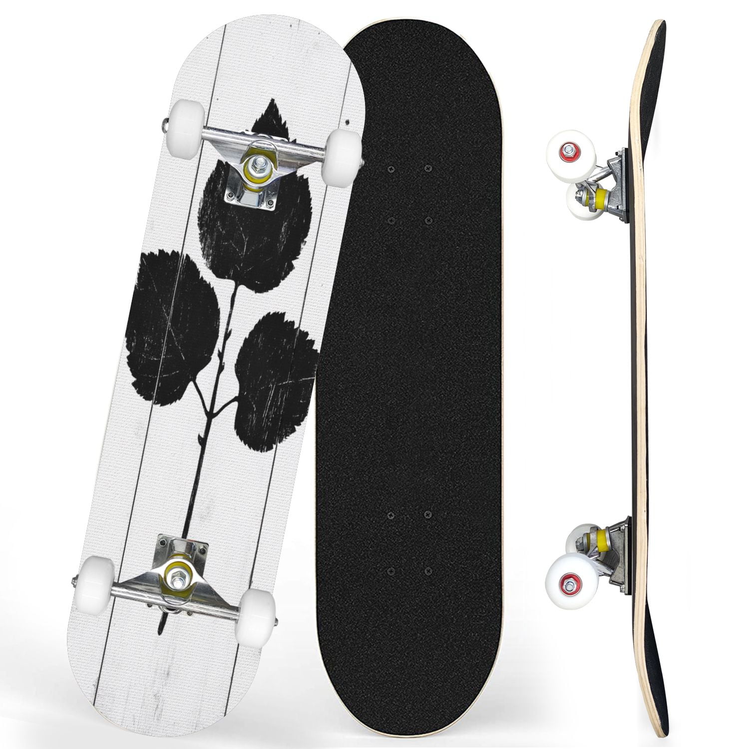 Complete Skateboards for Beginners,7 Layer Canadian Maple Double Kick ...
