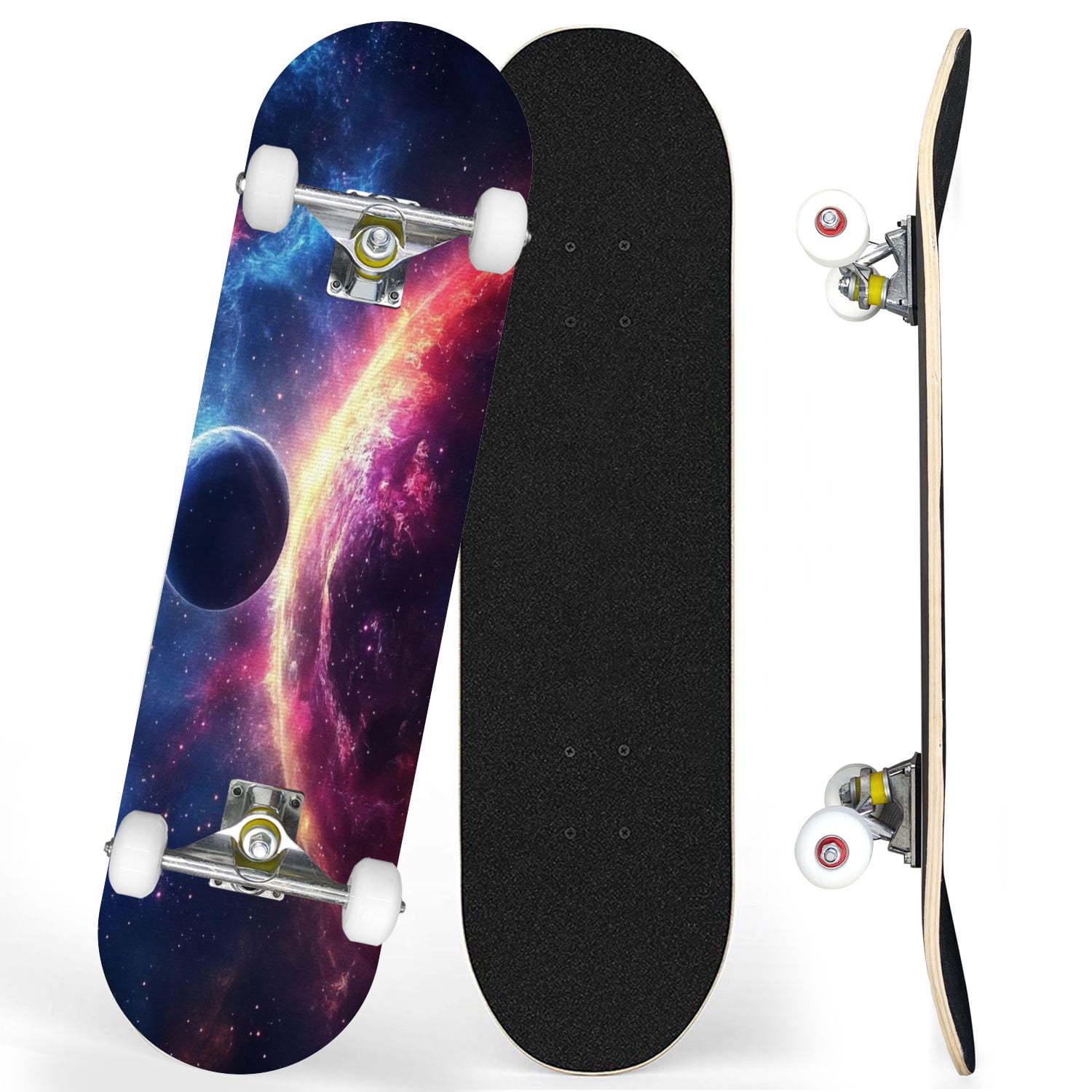 Complete Skateboards for Beginners,7 Layer Canadian Maple Double Kick ...