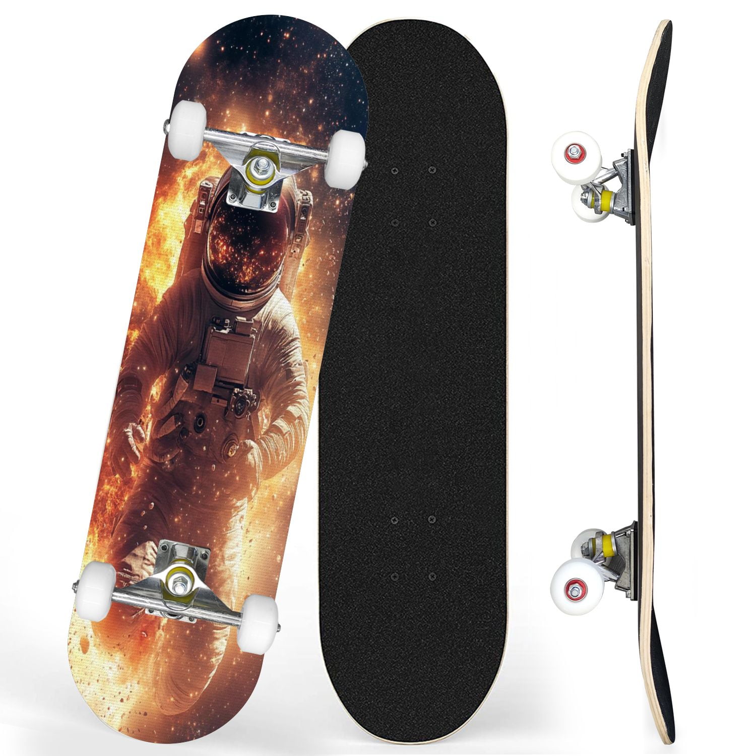 Complete Skateboards for Beginners,7 Layer Canadian Maple Double Kick ...
