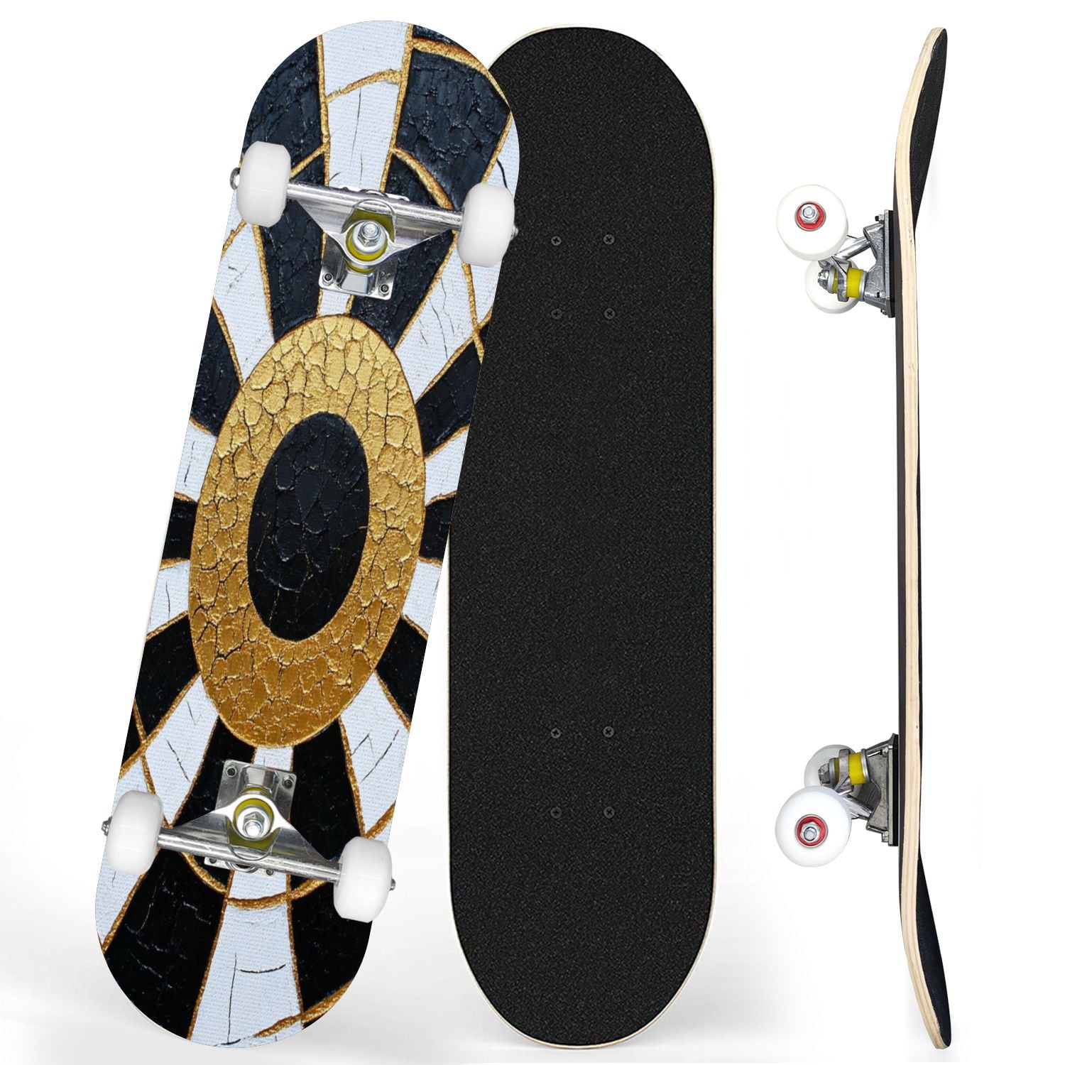 Complete Skateboards for Beginners,7 Layer Canadian Maple Double Kick ...