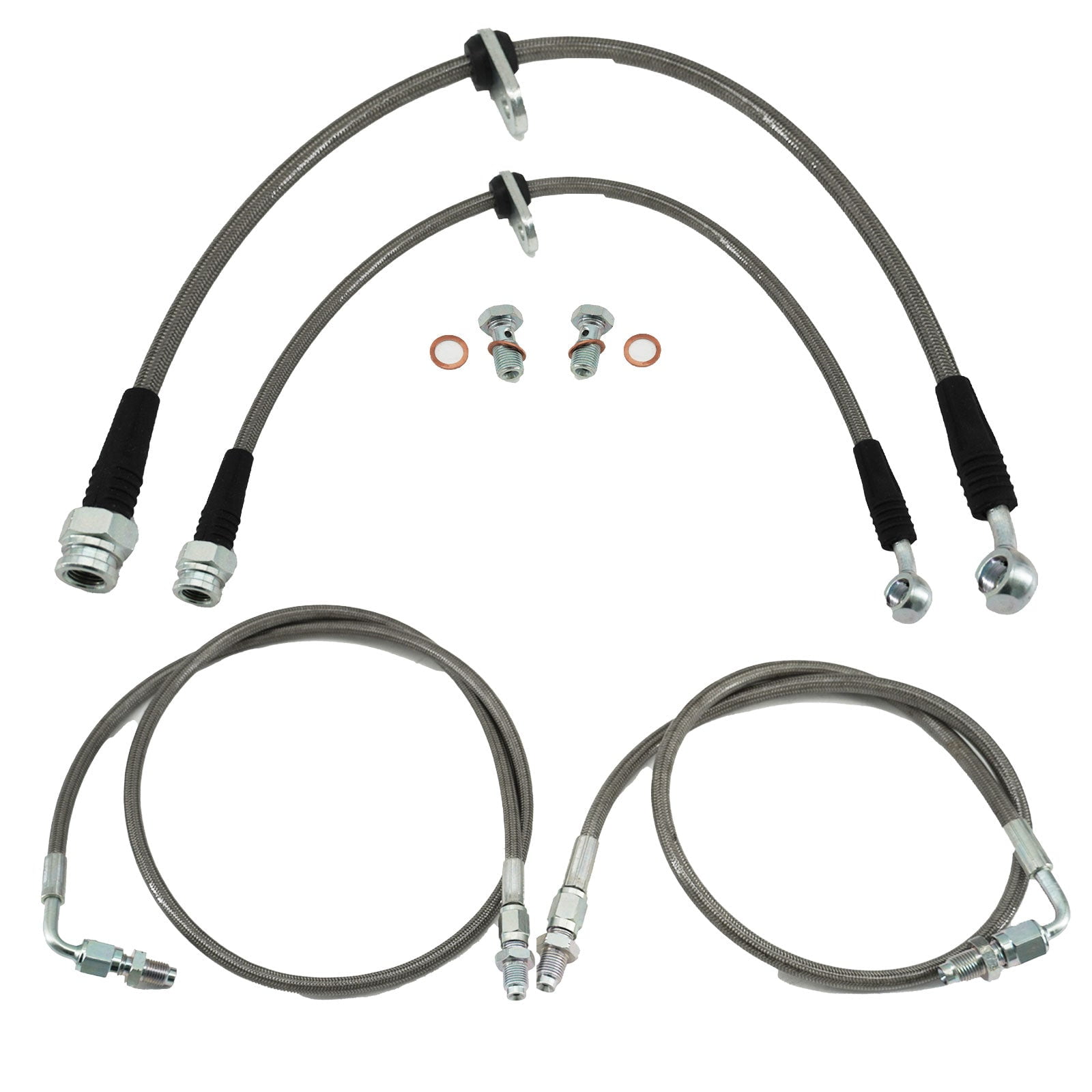 Complete Stainless Front Brake Line Replacement Kit For 92-95 Honda ...