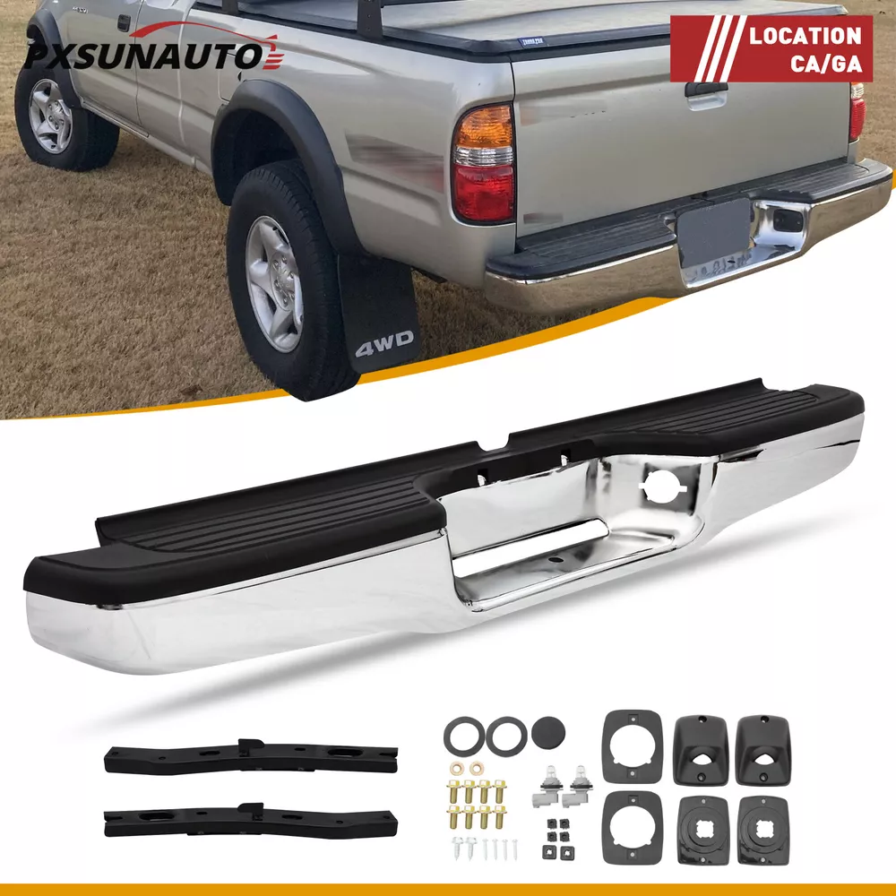 Complete Steel Chrome Rear Bumper Face Bar Fit for 1995 - 2004 Toyota ...