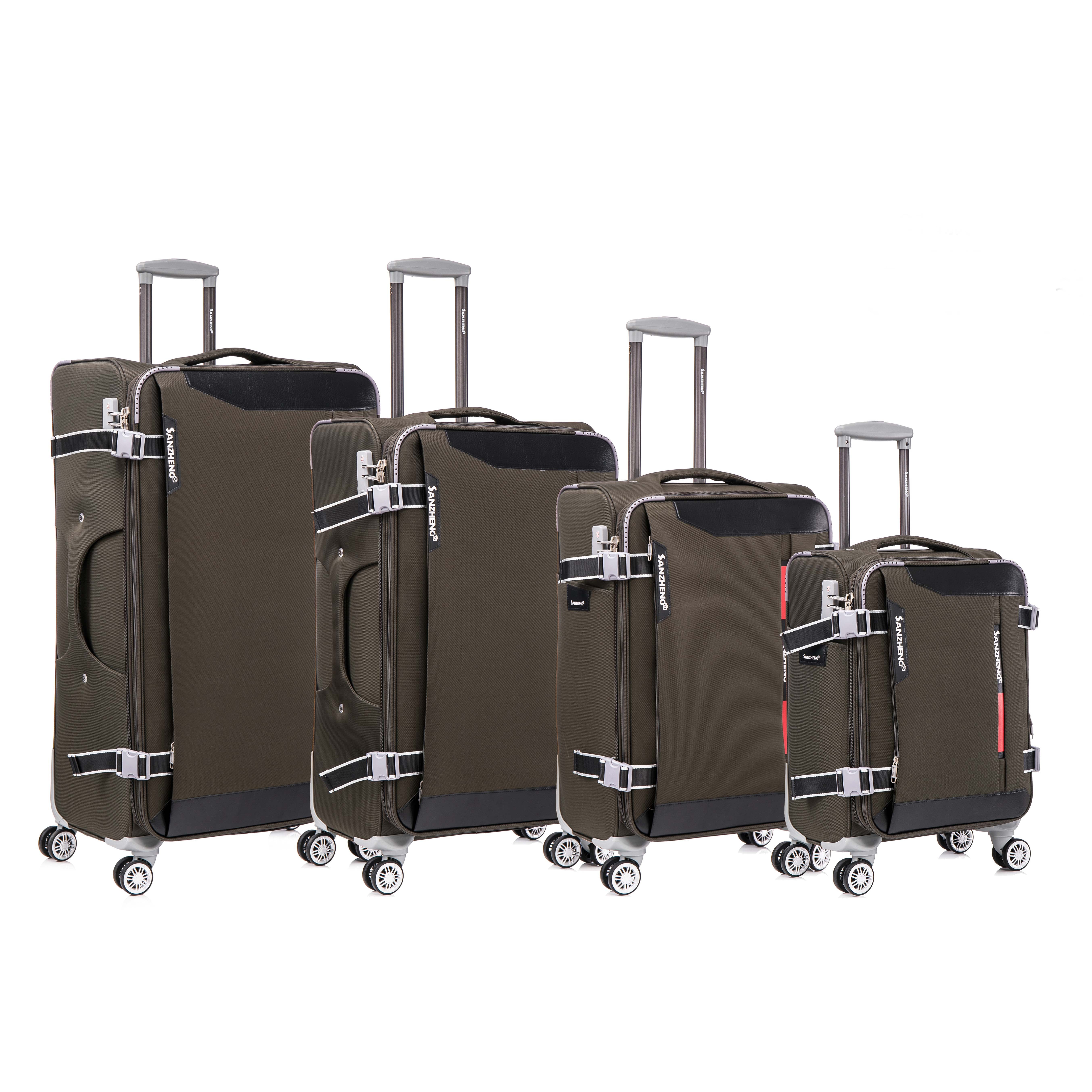 Sage Green 4-Piece Softside Luggage Set (20/24/28/32 in) - Lightweight ...
