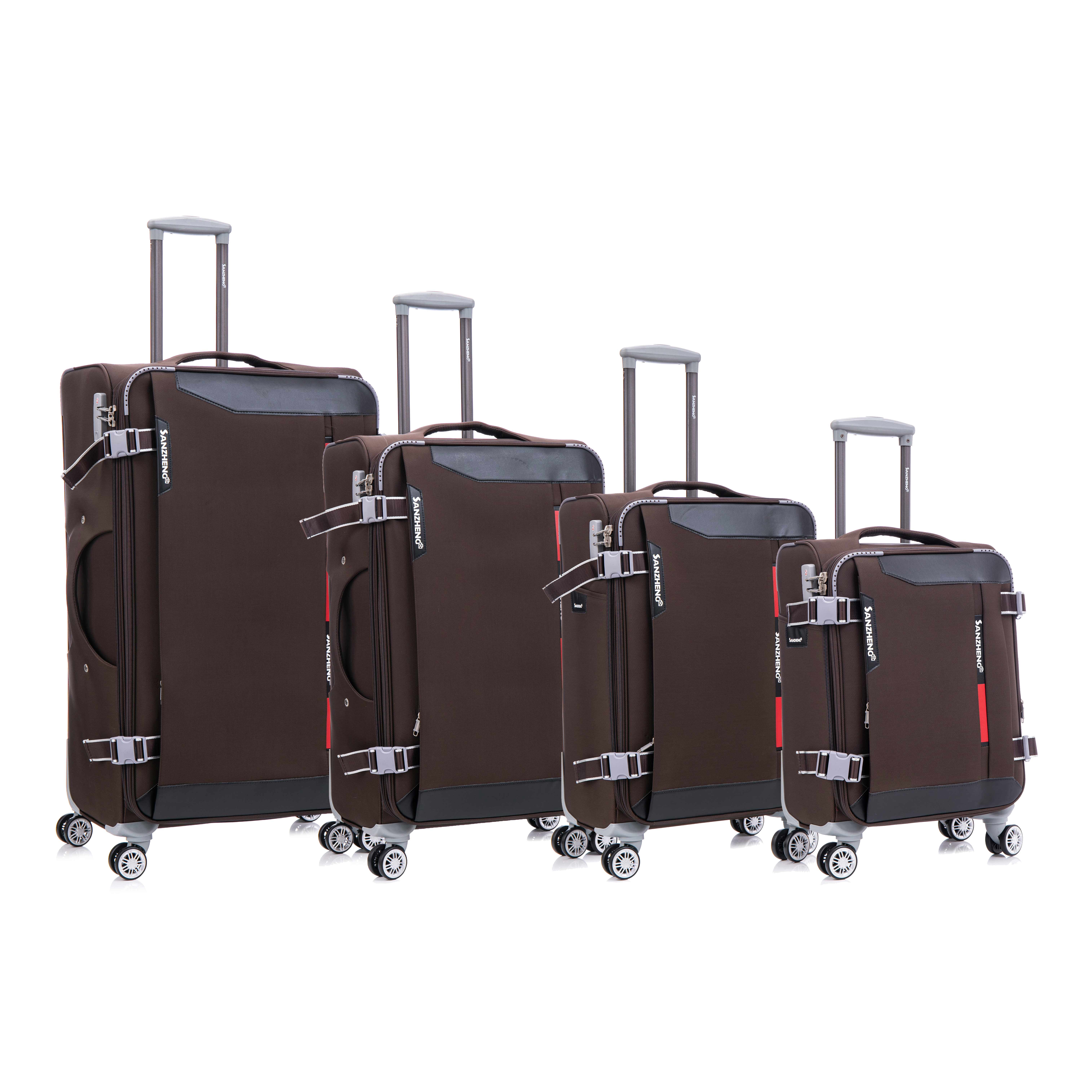 Complete Travel Luggage Set 4-Piece, 4-Piece Softside Luggage Set (20 ...