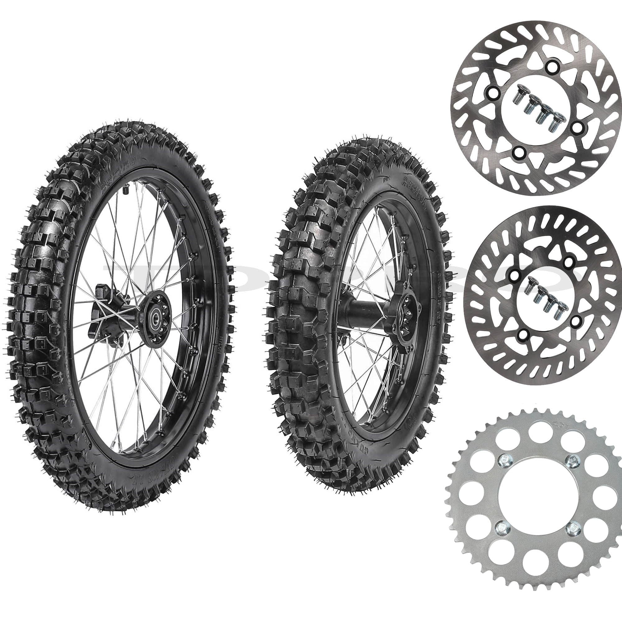Complete Upgrade Set 70/100-17 & 90/100-14 Dirt Bike Tire Wheels 15mm ...
