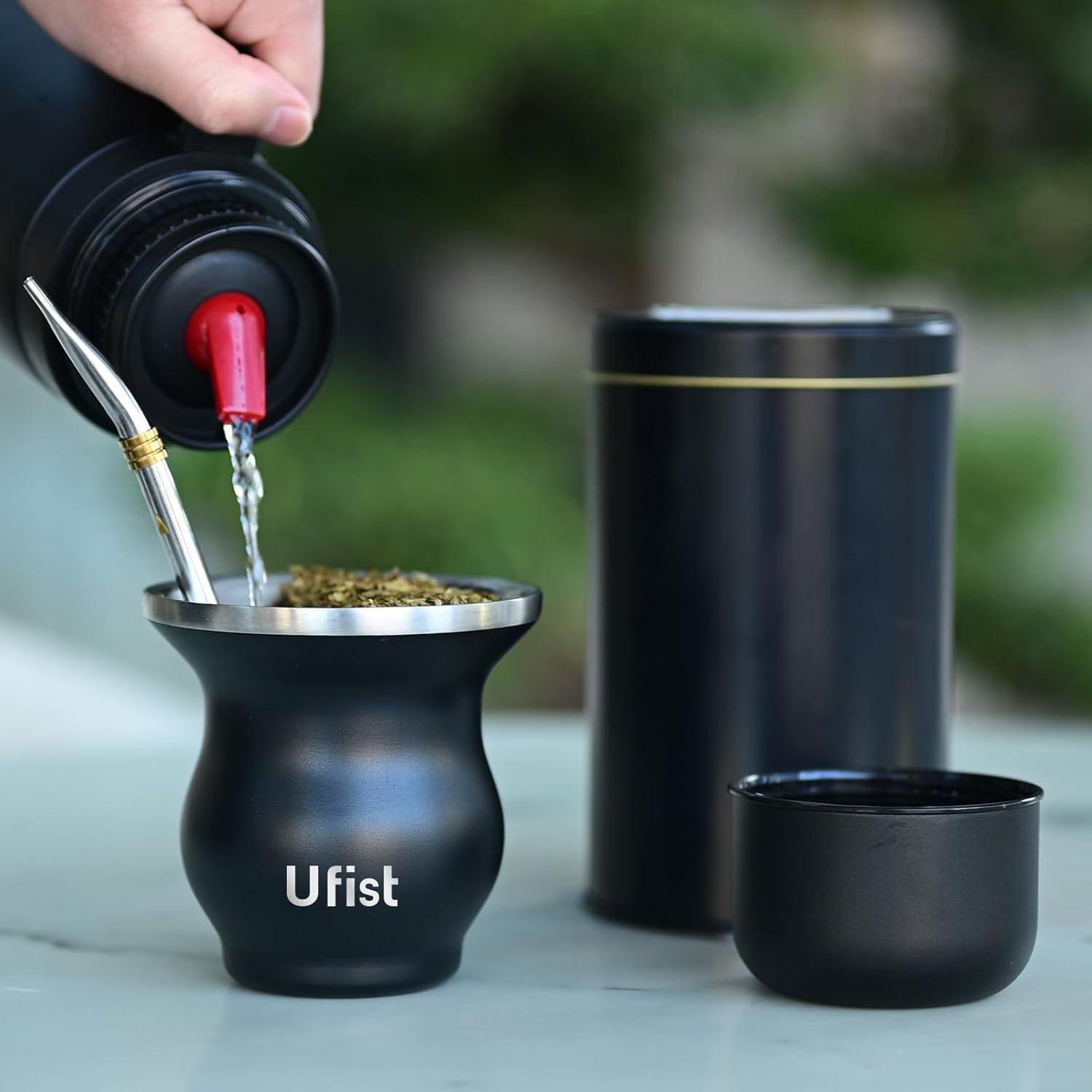 Complete Yerba Mate Cup Set - 304 18/8 Stainless Steel Modern Mate ...