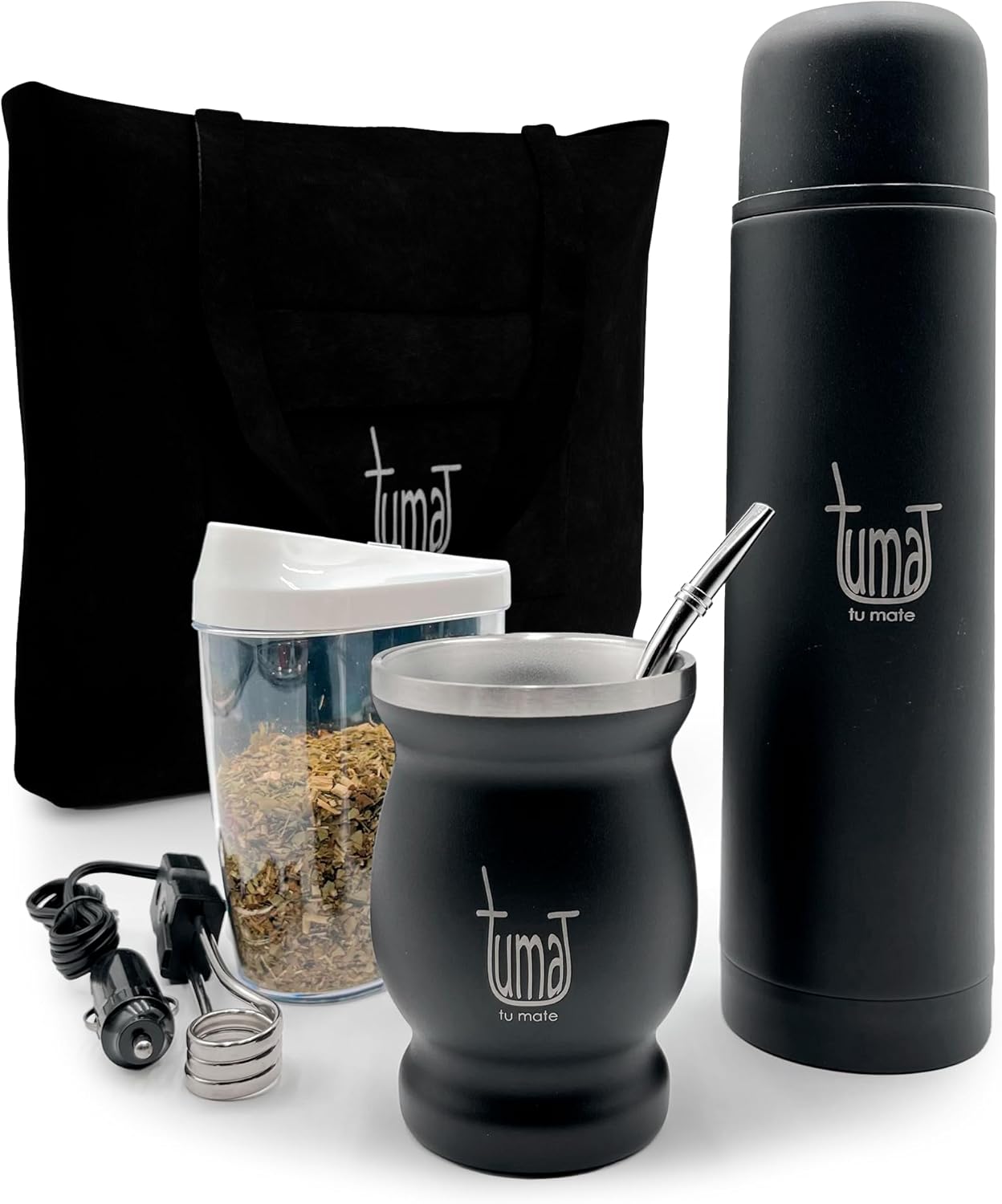 Complete Yerba Mate Kit - Includes Mate Cup, Straw (Bombilla), 750ml ...