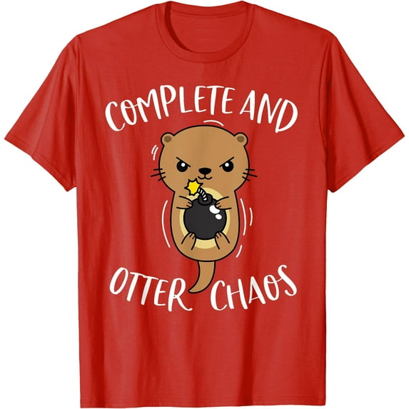 Complete and Otter Chaos Funny Cute Sea Pun Softystyle Unisex T-Shirt ...