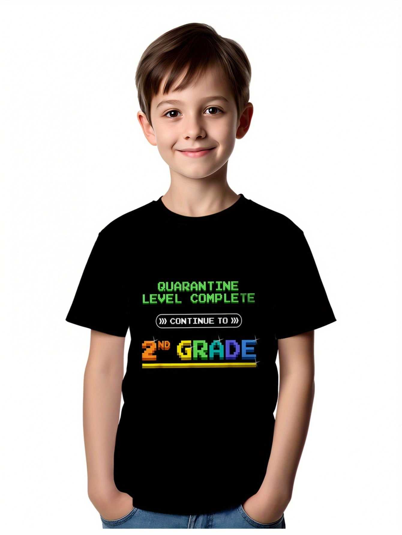 Complete isolation Level Back-to-School 2nd Grade Game T-Shirt for Boys ...