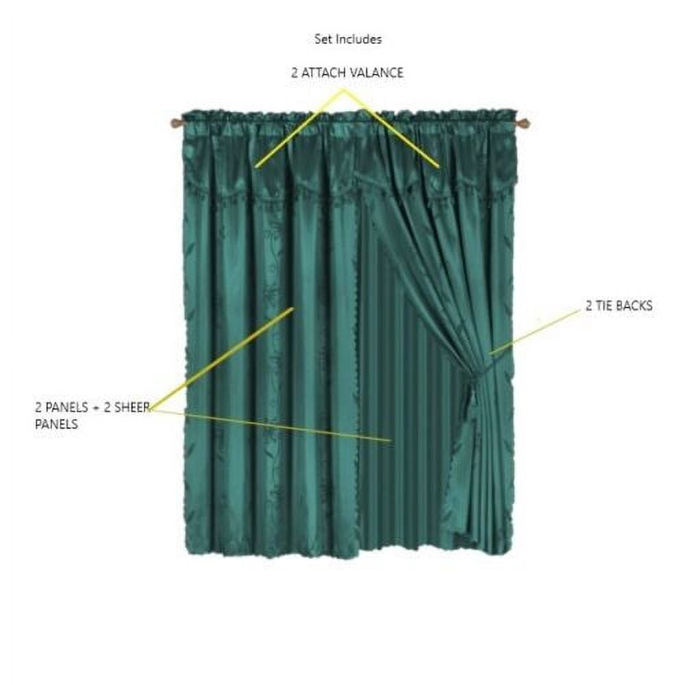 Complete luxury set 8 piece window curtain panels Nada Hunter 120 ...