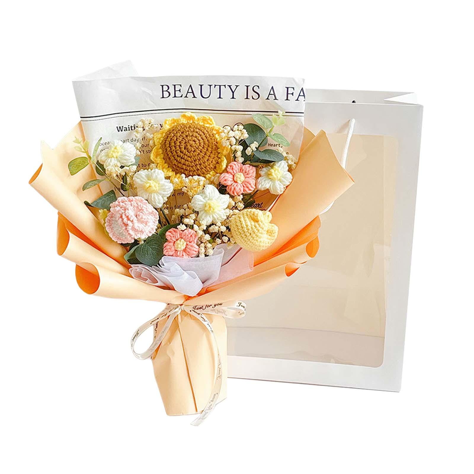 Completed Crochet Flowers Bouquet Eternal Blessing Crocheted Floral ...