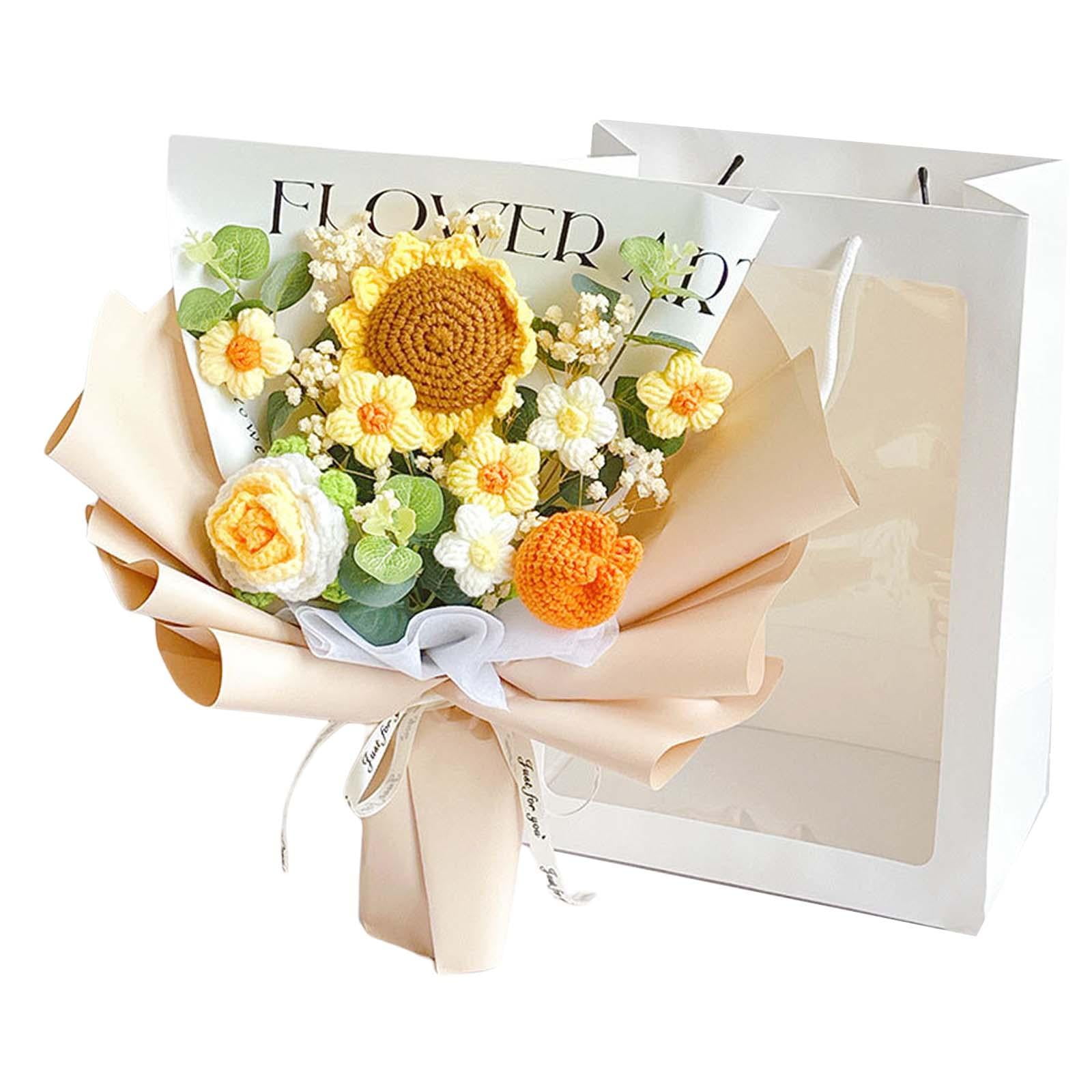 Completed Crochet Flowers Bouquet Eternal Blessing Crocheted Floral ...