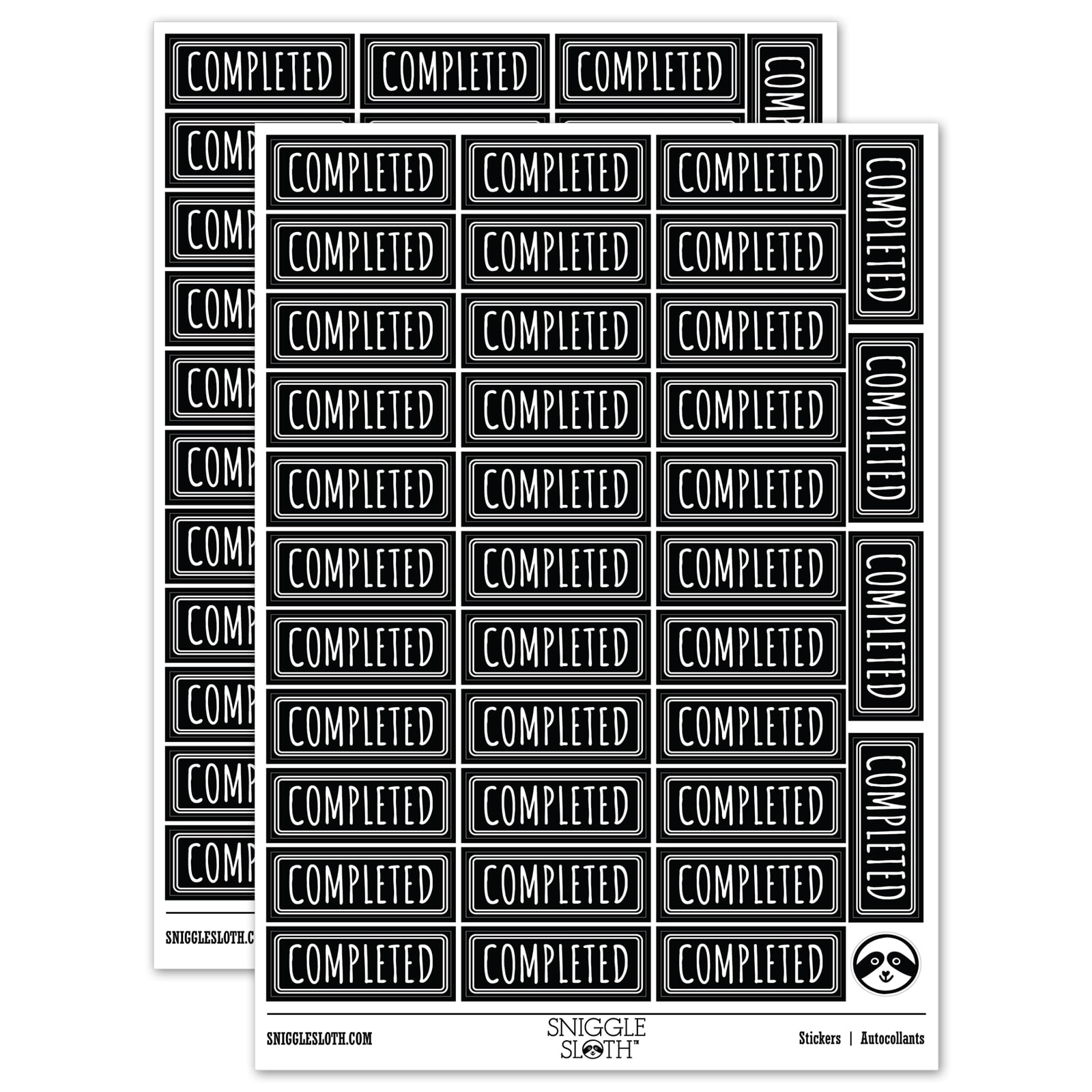Completed Double Line Border Sticker Set - Black - Gloss Finish - 1.5 ...