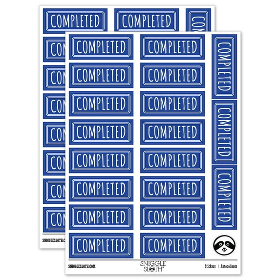 Completed Double Line Border Sticker Set - Dark Blue - Matte Finish - 2 ...