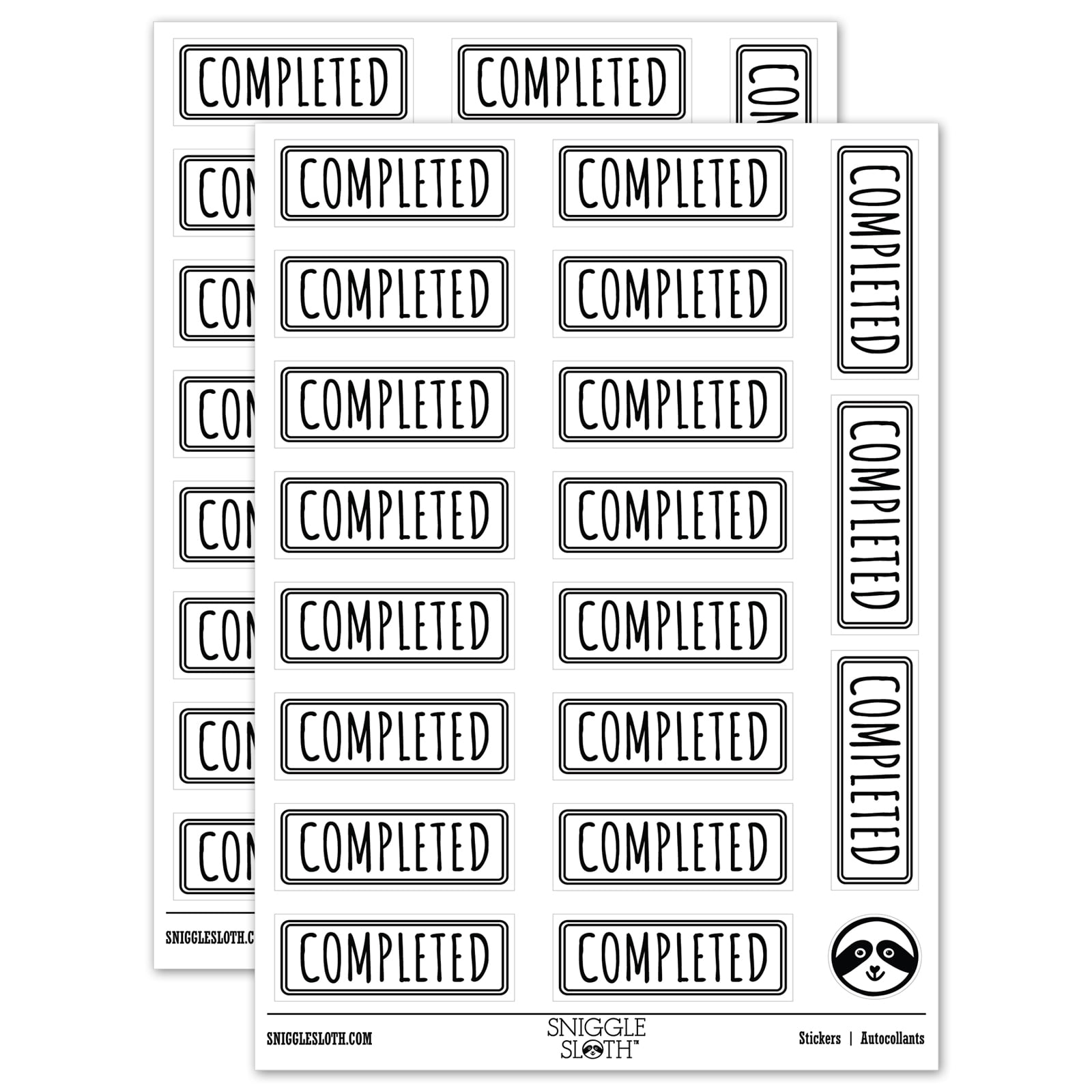 Completed Double Line Border Sticker Set - White - Gloss Finish - 2.00 ...