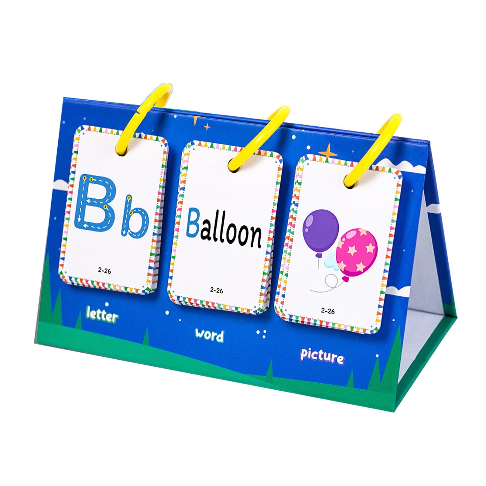 Completed English Alphabets Flashcards 78pcs Early Learning Visual Aid ...