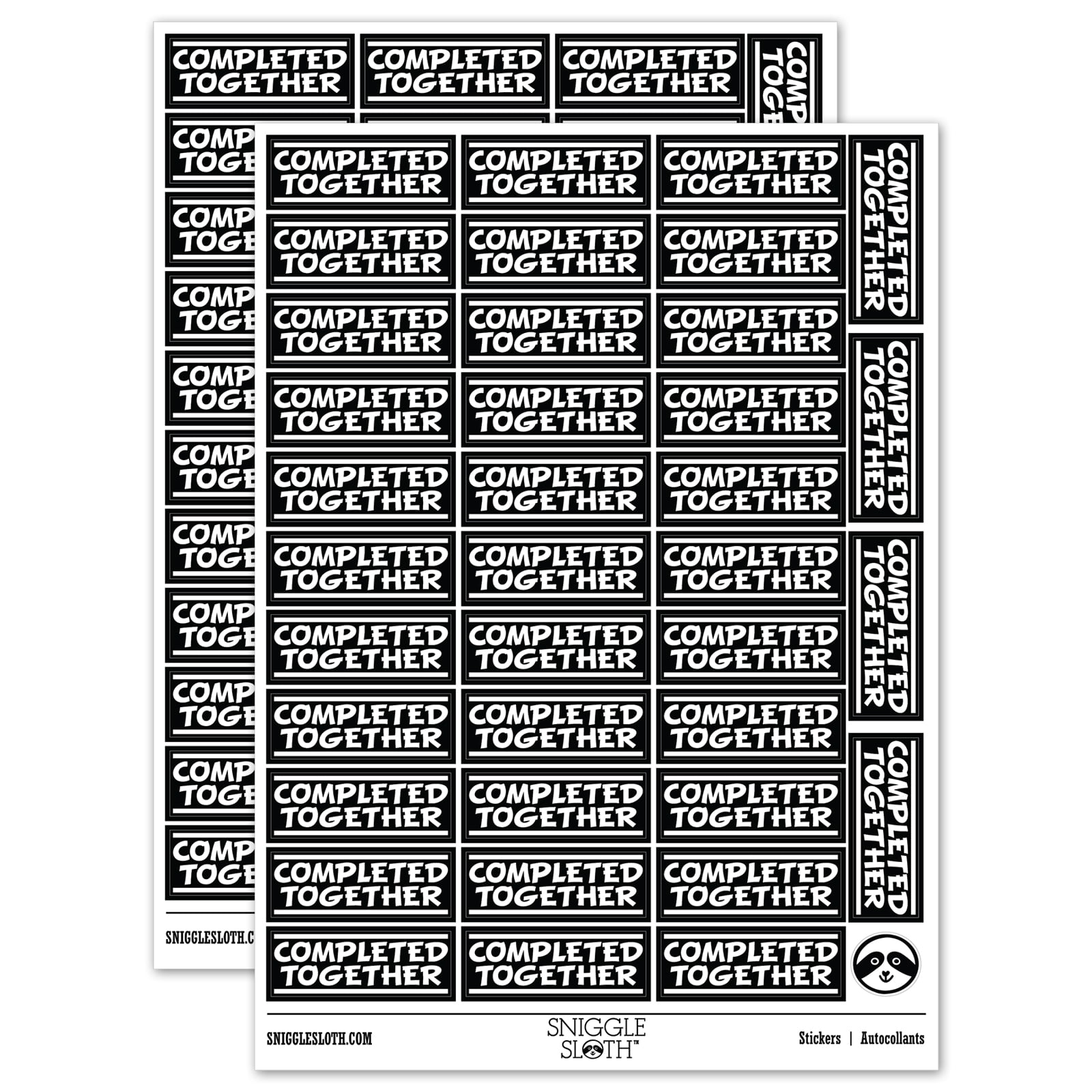 Completed Together School Teacher Sticker Set - Black - Matte Finish ...