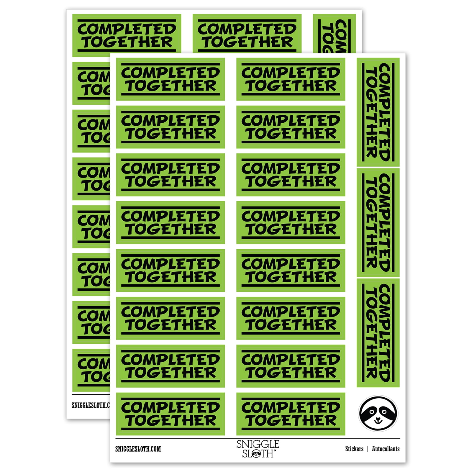 Completed Together School Teacher Sticker Set - Light Green - Matte ...