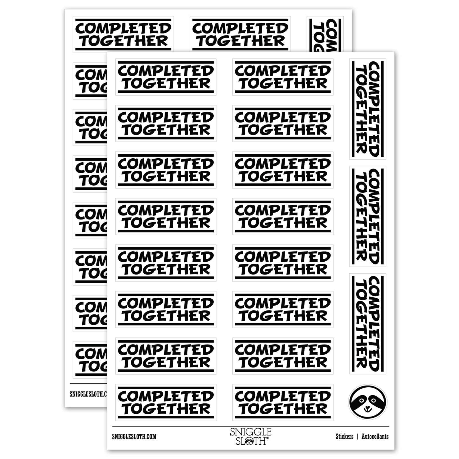 Completed Together School Teacher Sticker Set - White - Gloss Finish ...