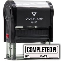 Vivid Stamp Copy By Date Self Inking Rubber Stamp (Red Ink) Large ...