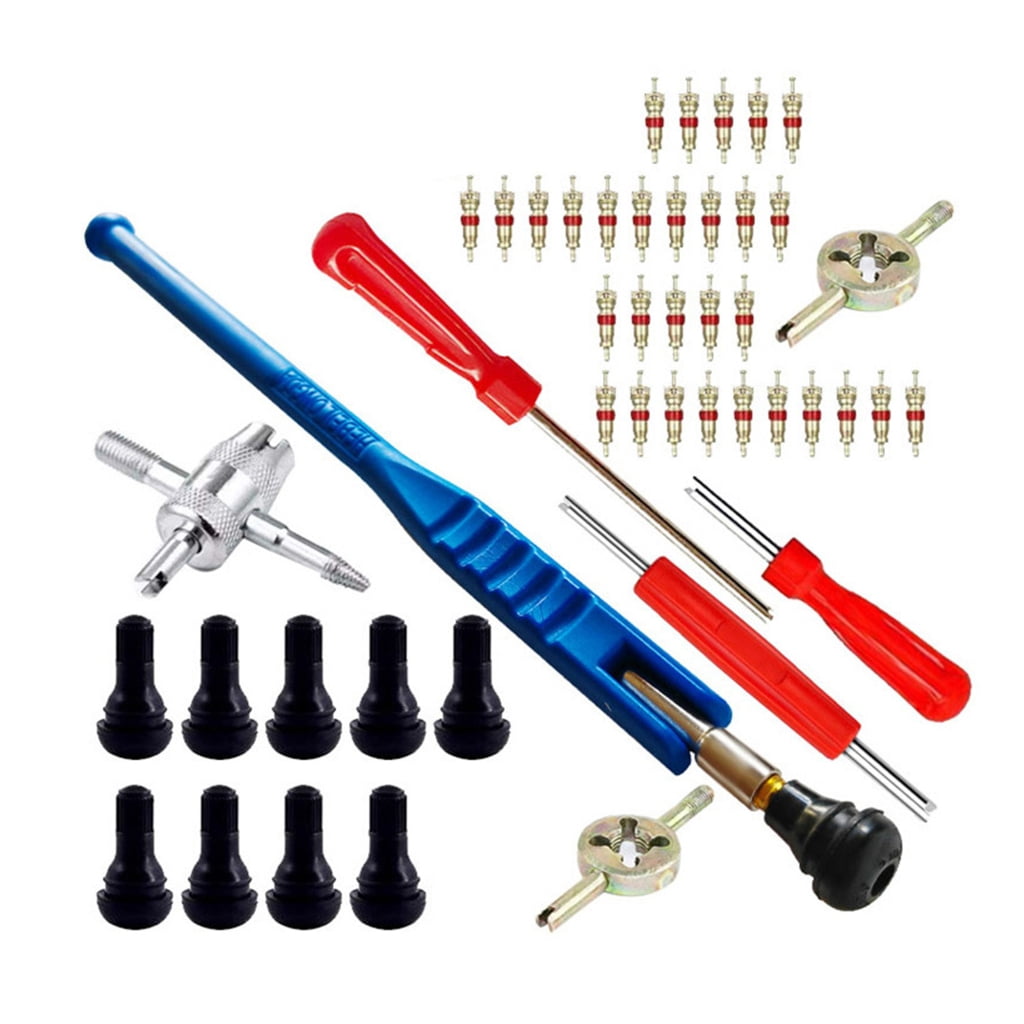 Completes 47/3pcs Tire Valves set Valves Stem Installation Tool Simple ...