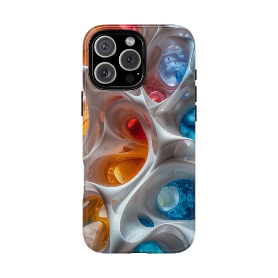 Complex 3D Fluid Abstract Pattern Phone Case for iPhone 17 to 11 Pro ...