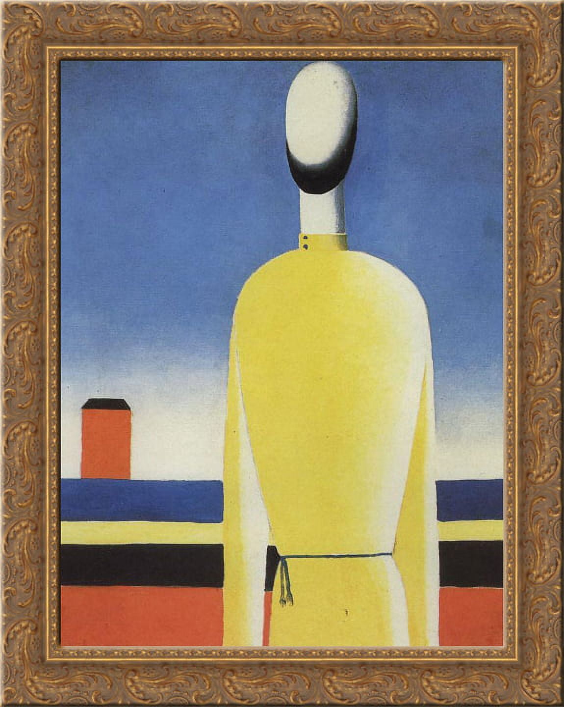 Complex Presentiment: Half Figure in a Yellow Shirt 20x24 Gold Ornate ...