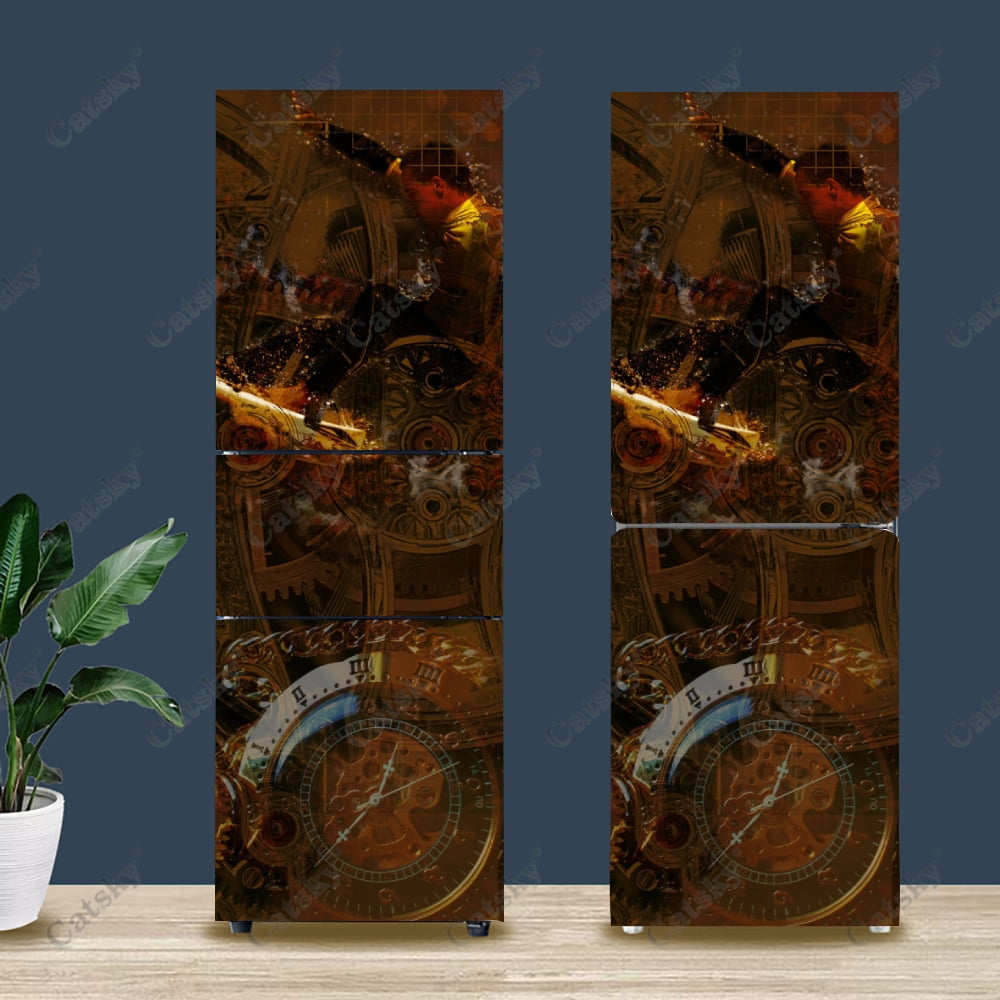 Complex Technology Gear Refrigerator Stickers Home Decor Kitchen Murals ...