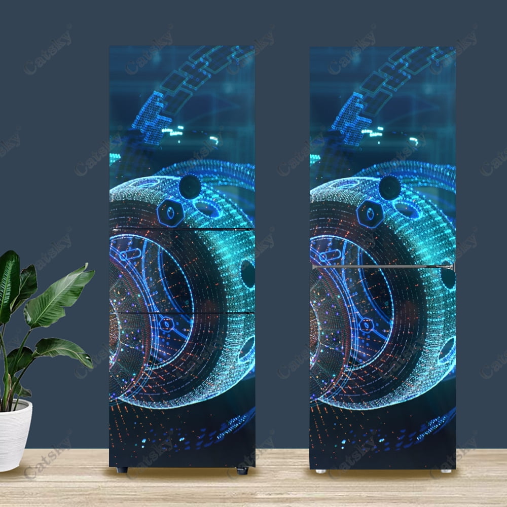 Complex Technology Gear Refrigerator Stickers Home r Kitchen Murals DIY ...