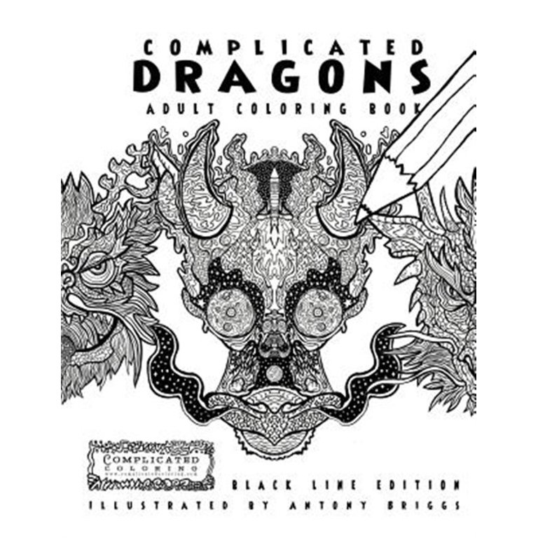 dragon adult coloring book