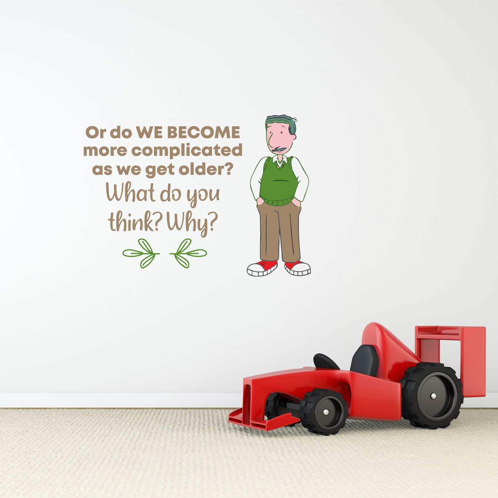 Complicated Doug Cute Life Quote Cartoon Quotes Decors Wall Sticker Art ...