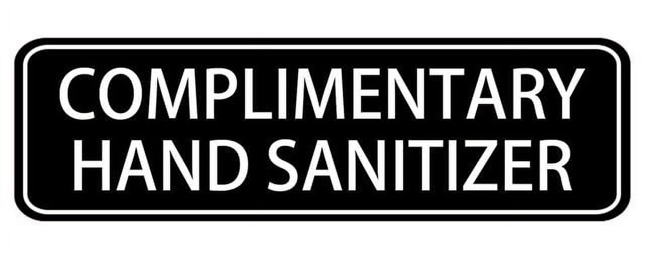 Complimentary Hand Sanitizer Acrylic Sign For Office Door Wall Home And ...