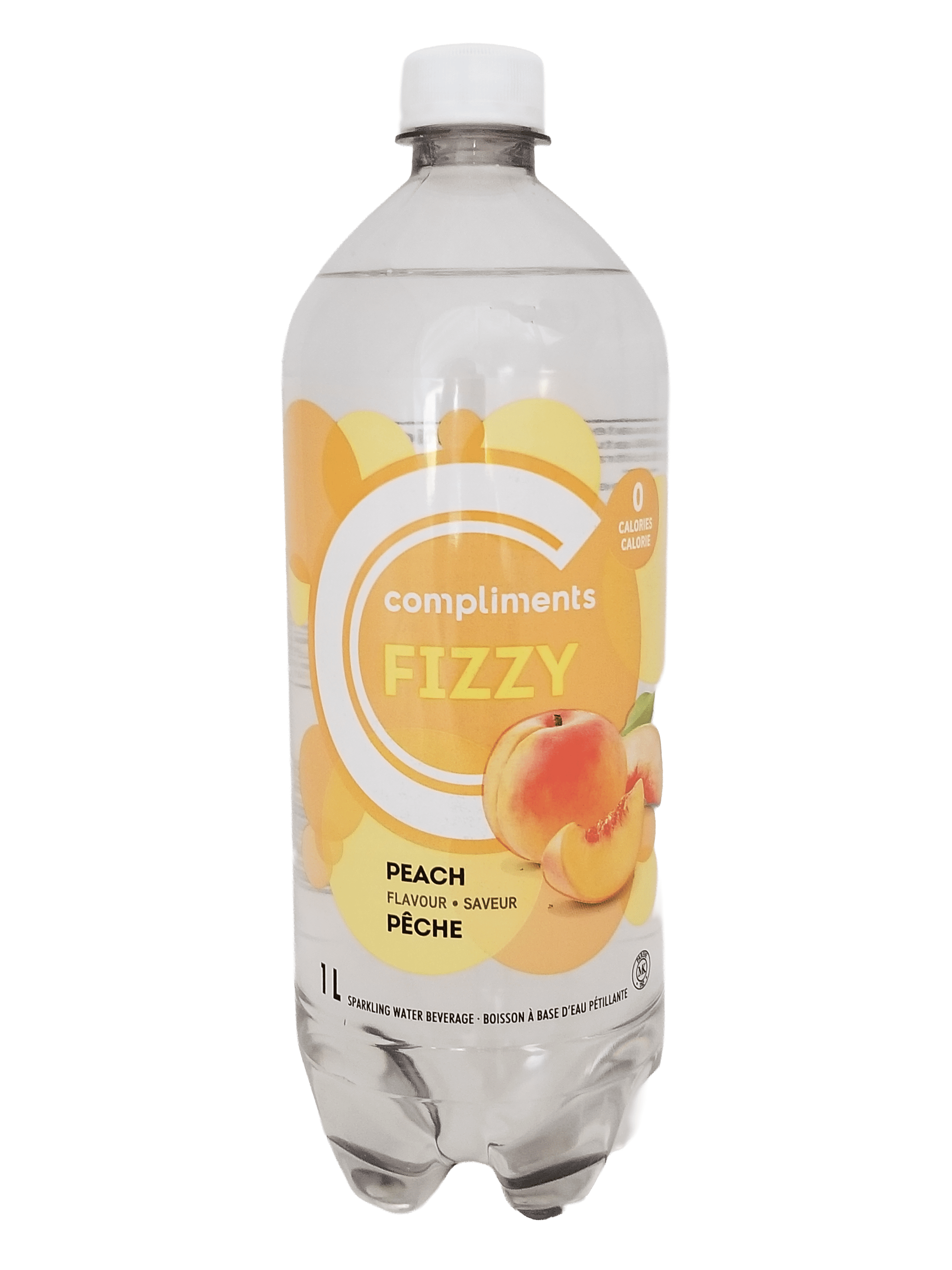Compliments FIZZY Peach Flavored Sparkling Water, 1L/35.2 fl oz ...