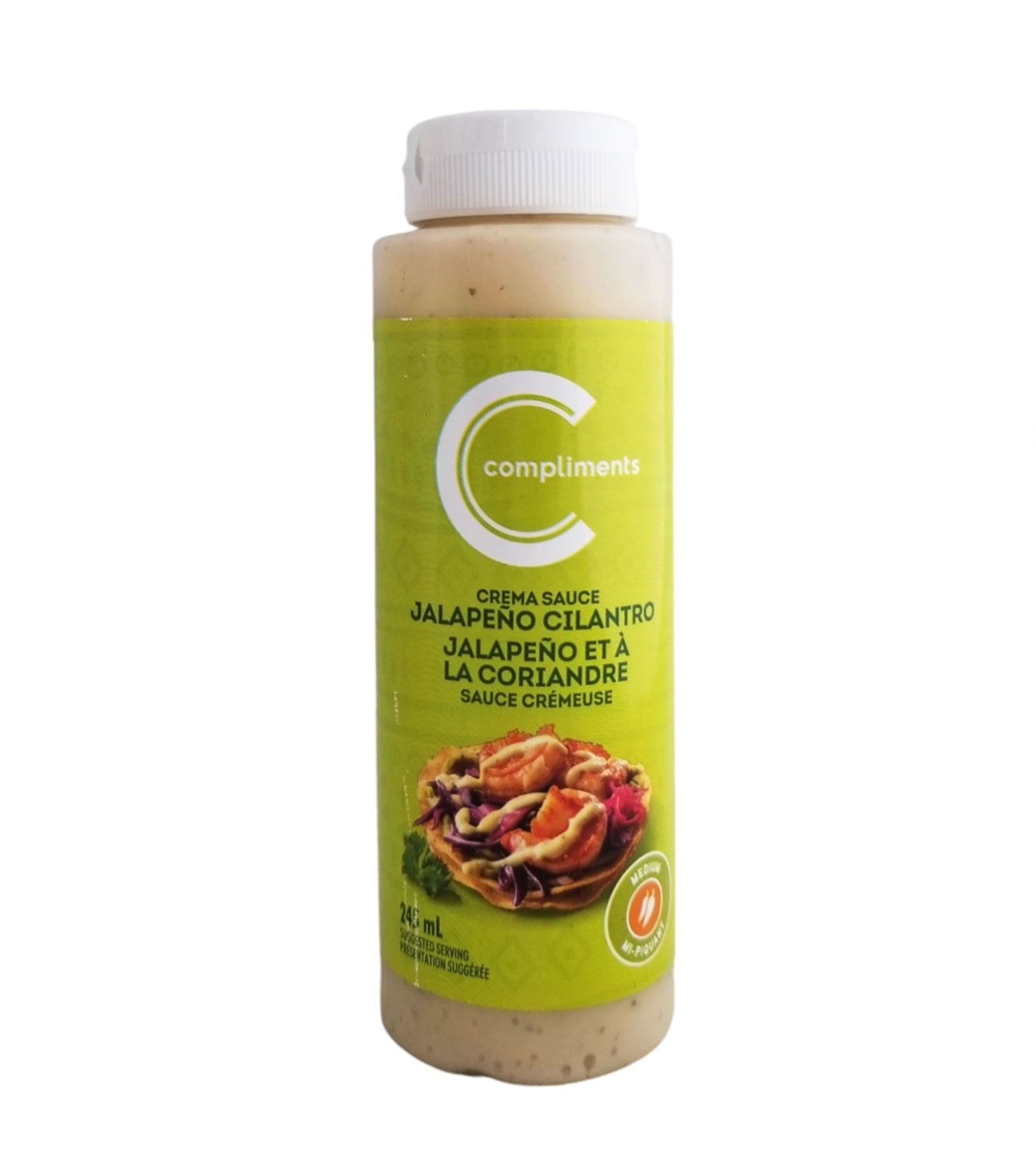 Compliments Jalapeno Cilantro Crema Sauce, 245ml/8.6 fl. oz. Bottle ...