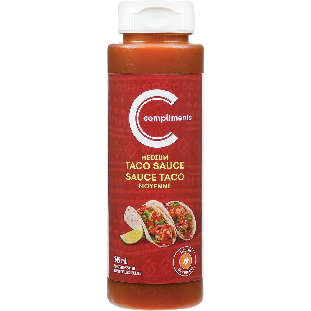 Compliments Medium Taco Sauce, 245ml/8.6 fl. oz. Bottle - Walmart.com